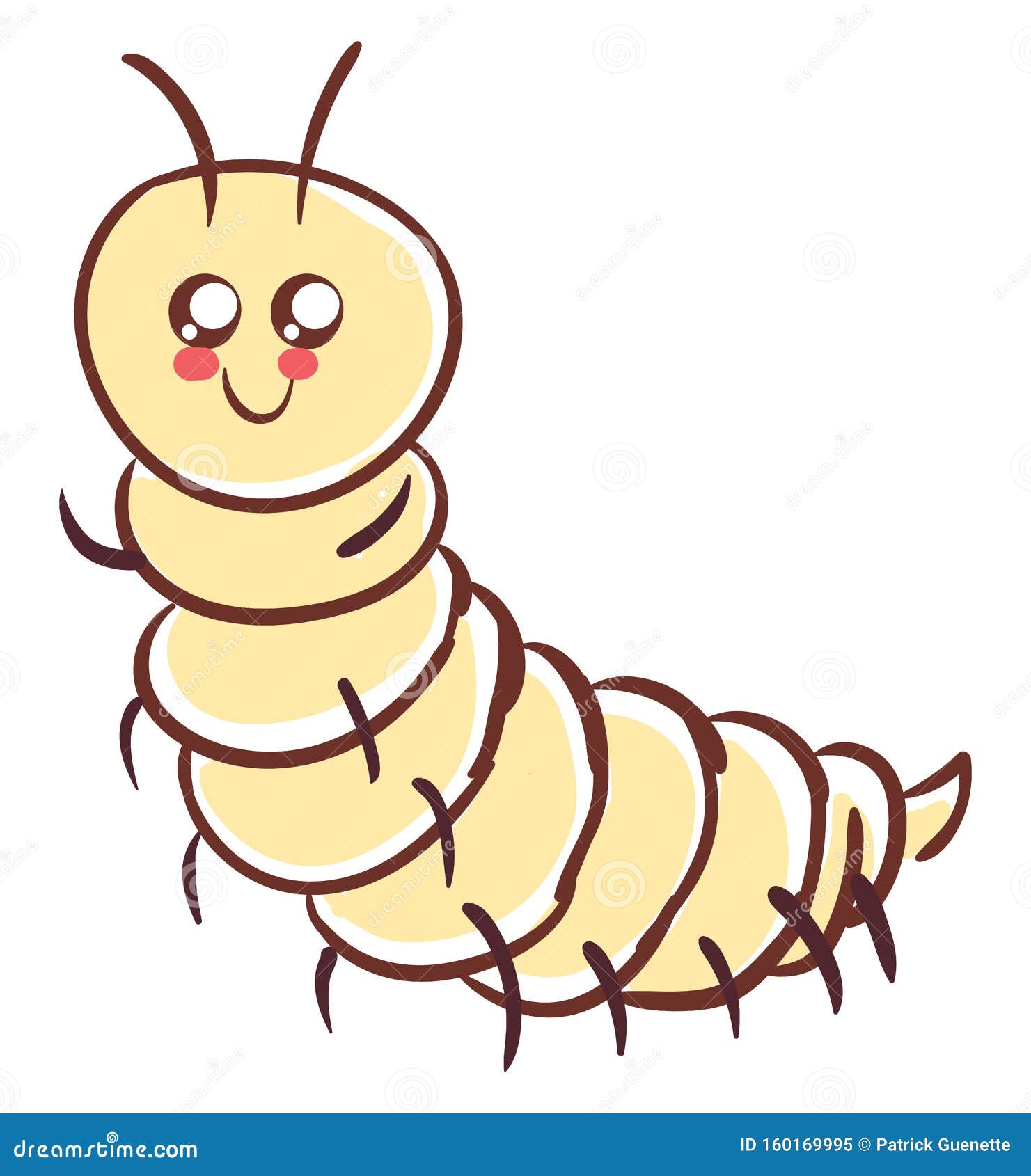 Cute Pink Centipede, Illustration, Vector Stock Vector - Illustration ...