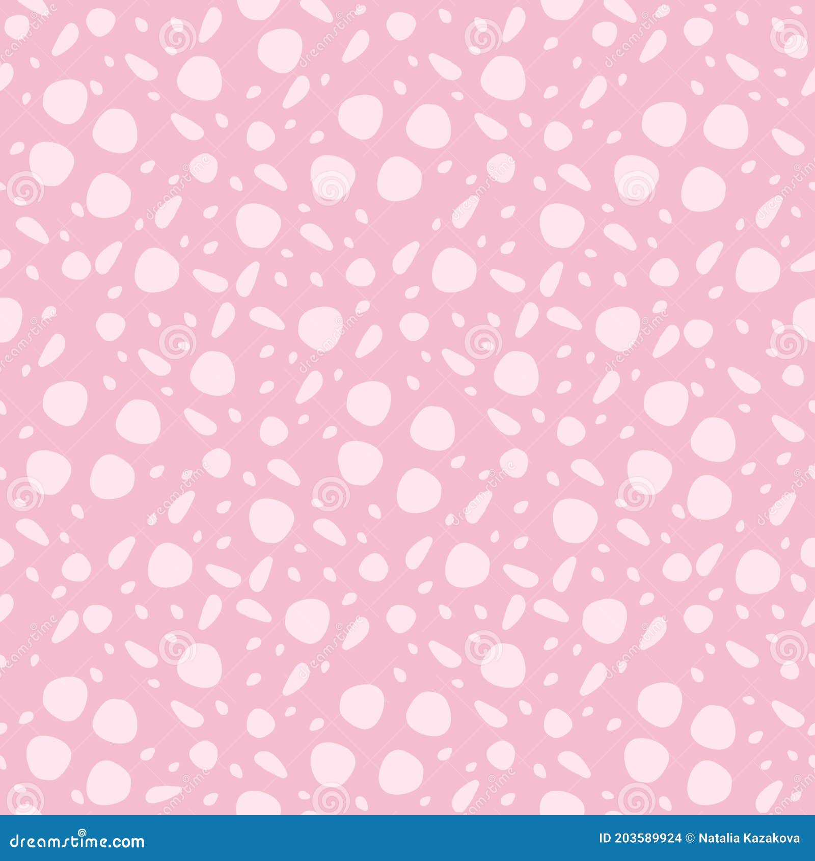 Cute pink dotted pattern stock vector. Illustration of kids - 203589924