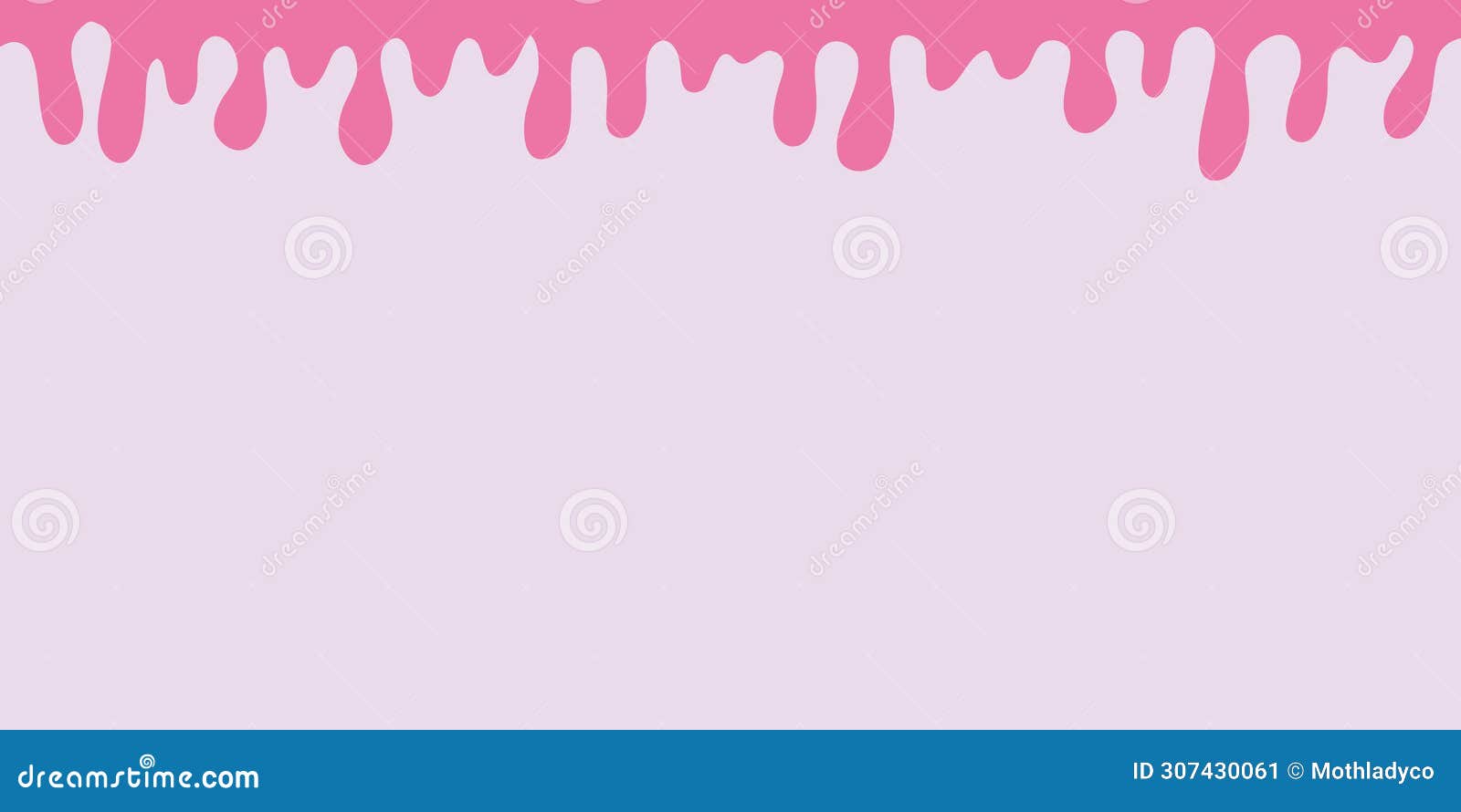 Cute Pink Drip Liquid Background, Vector Border Stock Vector ...