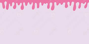Cute Pink Drip Liquid Background, Vector Border Stock Vector ...