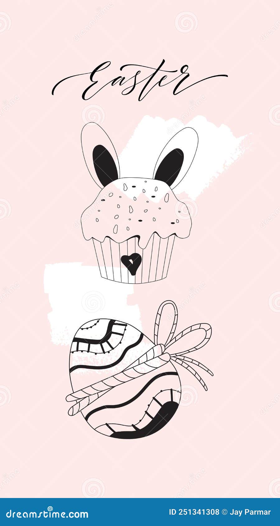 Cute Pink Easter Phone Wallpaper Stock Illustration - Illustration of ...