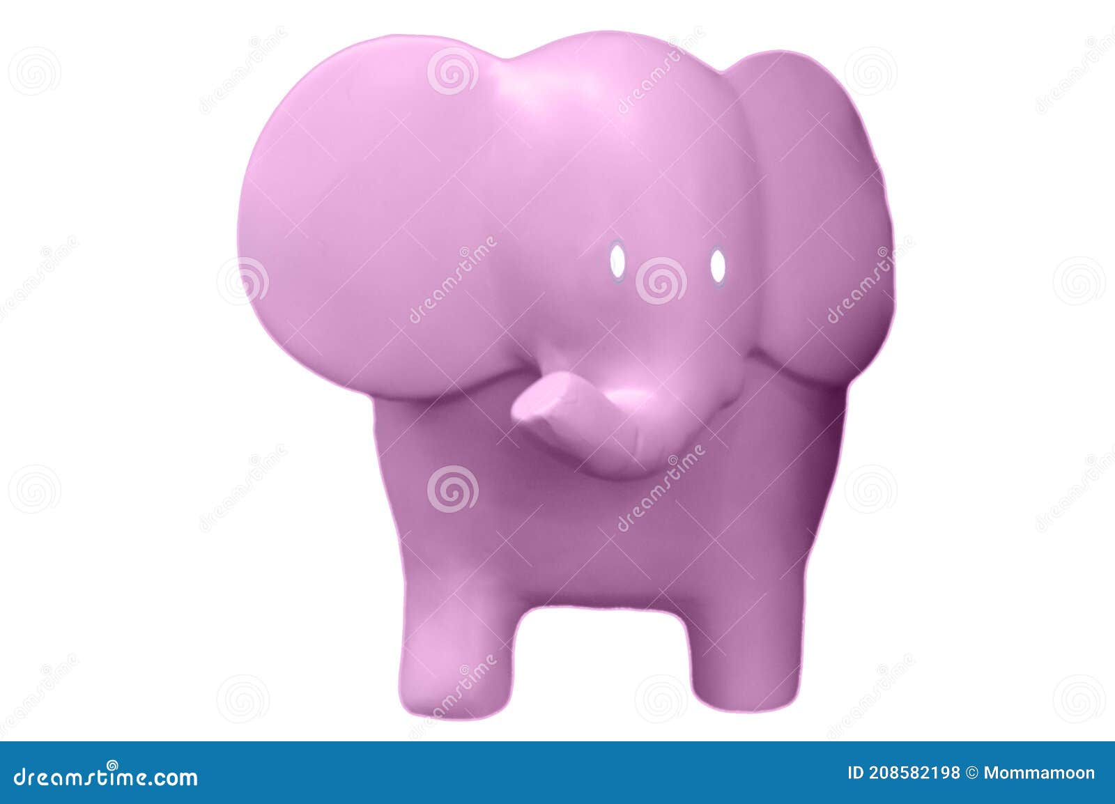 Cute Pink Elephant stock illustration. Illustration of elephant - 208582198