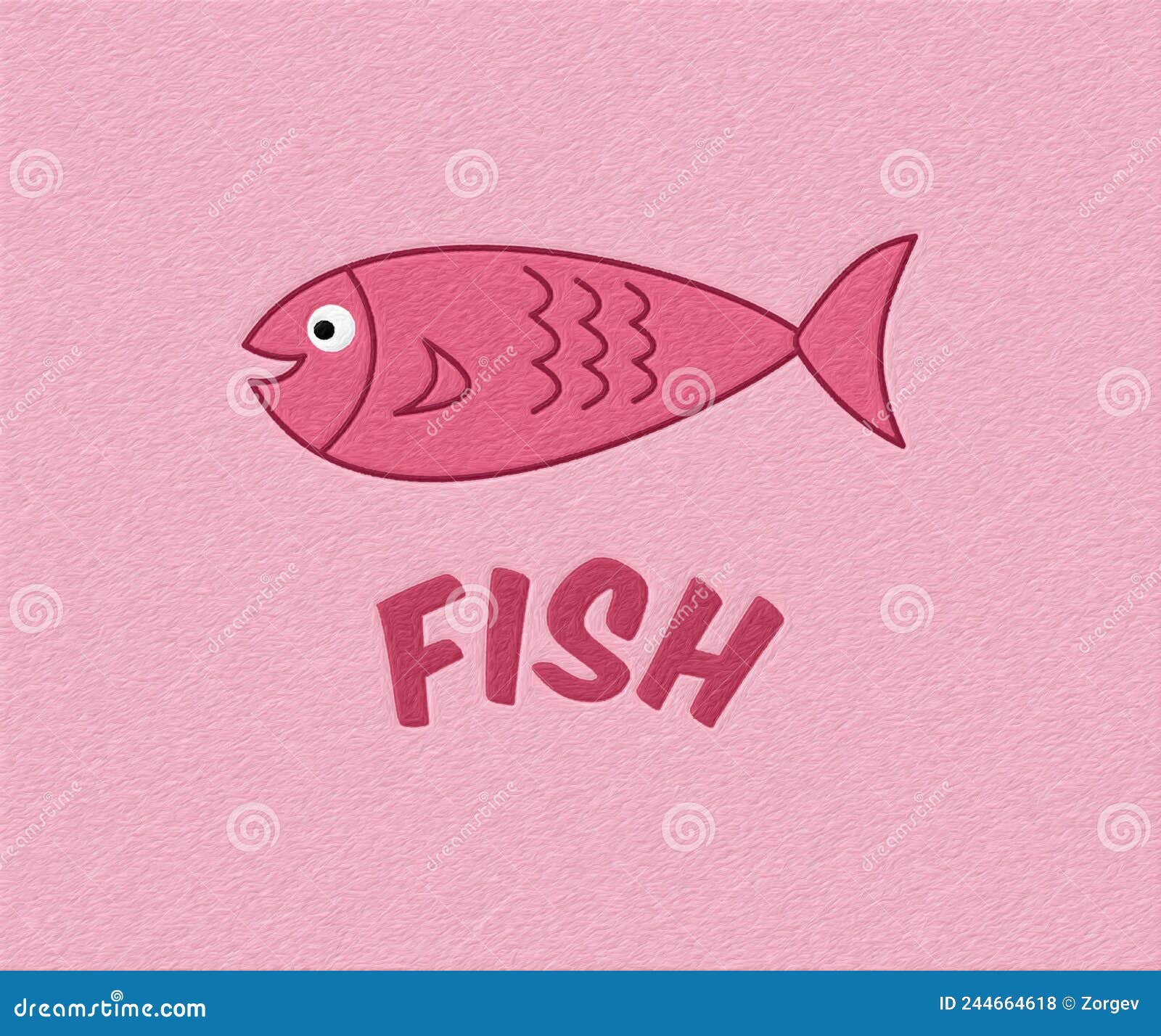 A Cute Pink Fish Swimming in Its Environment with Pink Texture ...