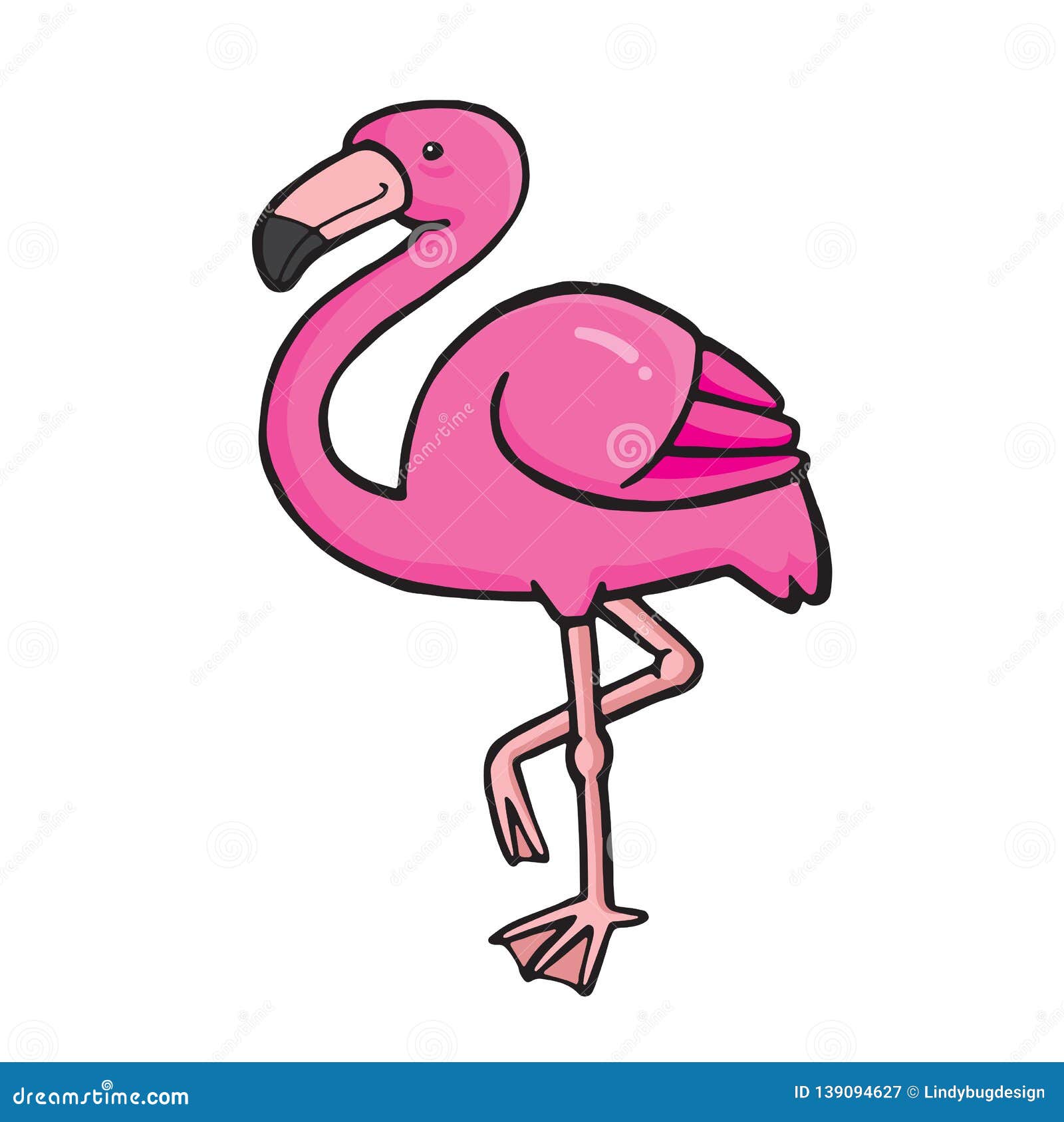 A cute flamingo icon stock illustration. Illustration of holiday ...