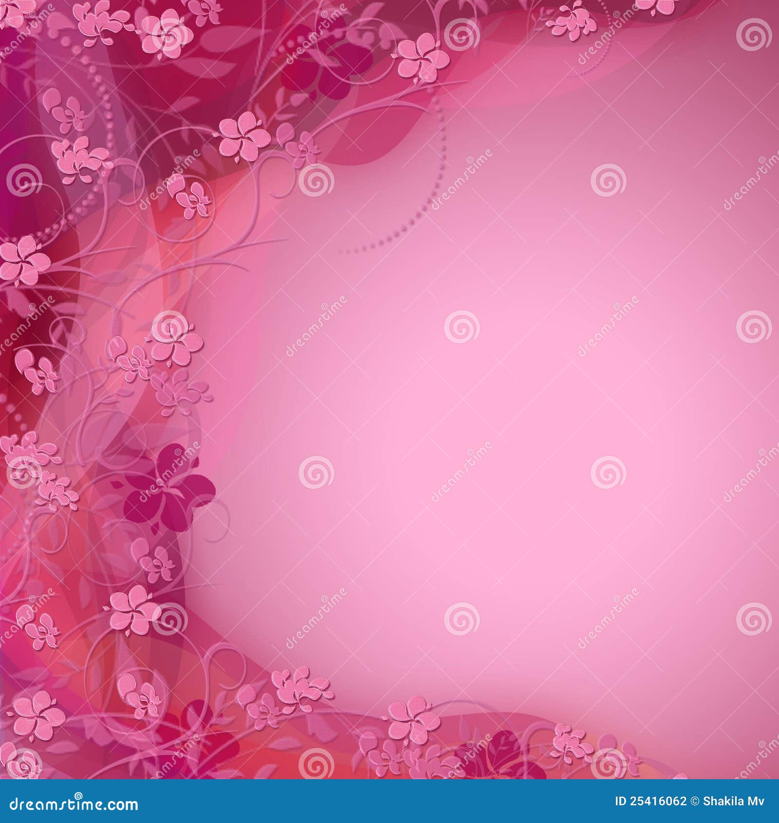 Cute Pink Floral Color Shaded Background Stock Illustration ...