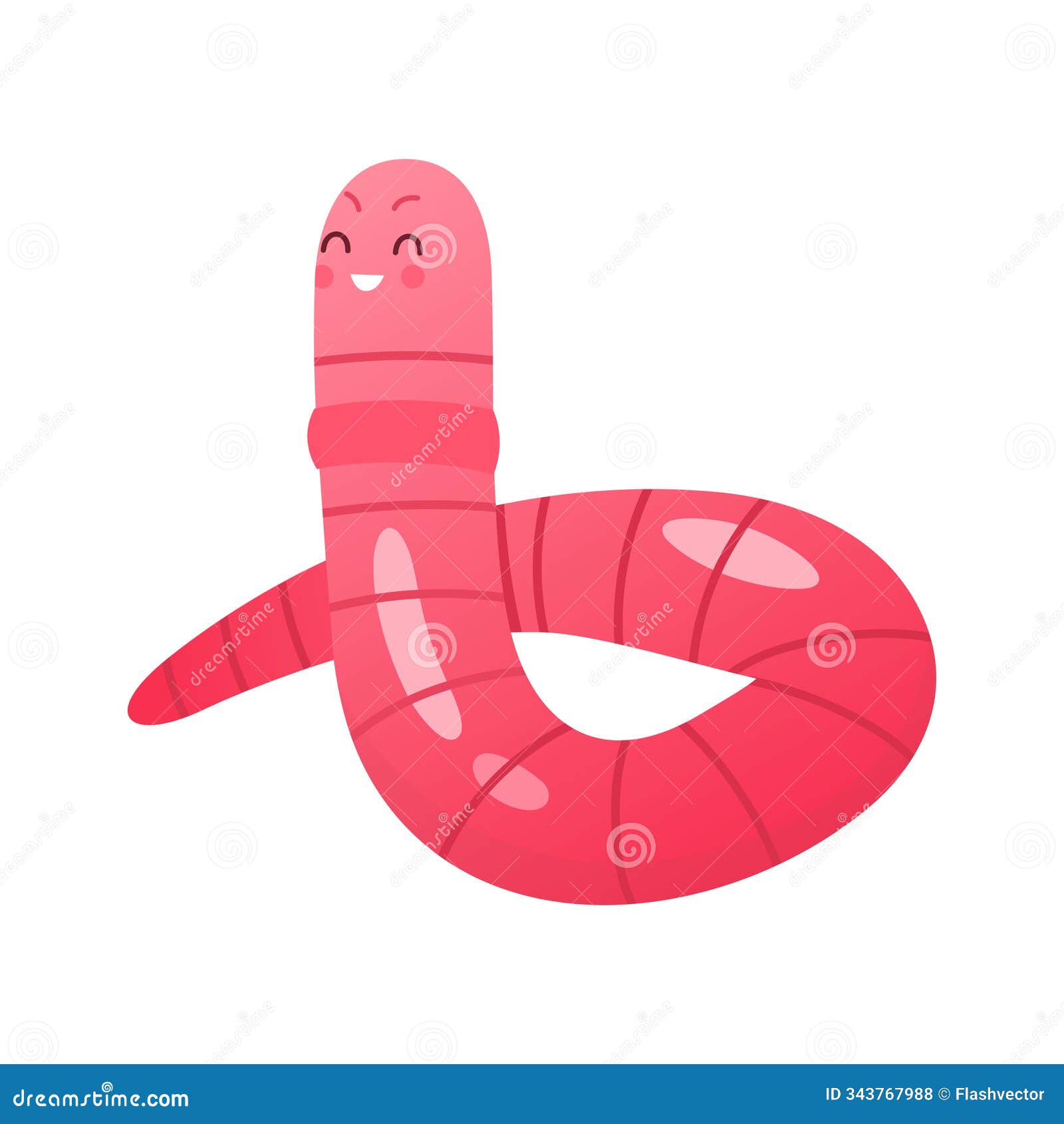 Happy Worm Vector Illustration | CartoonDealer.com #29802678