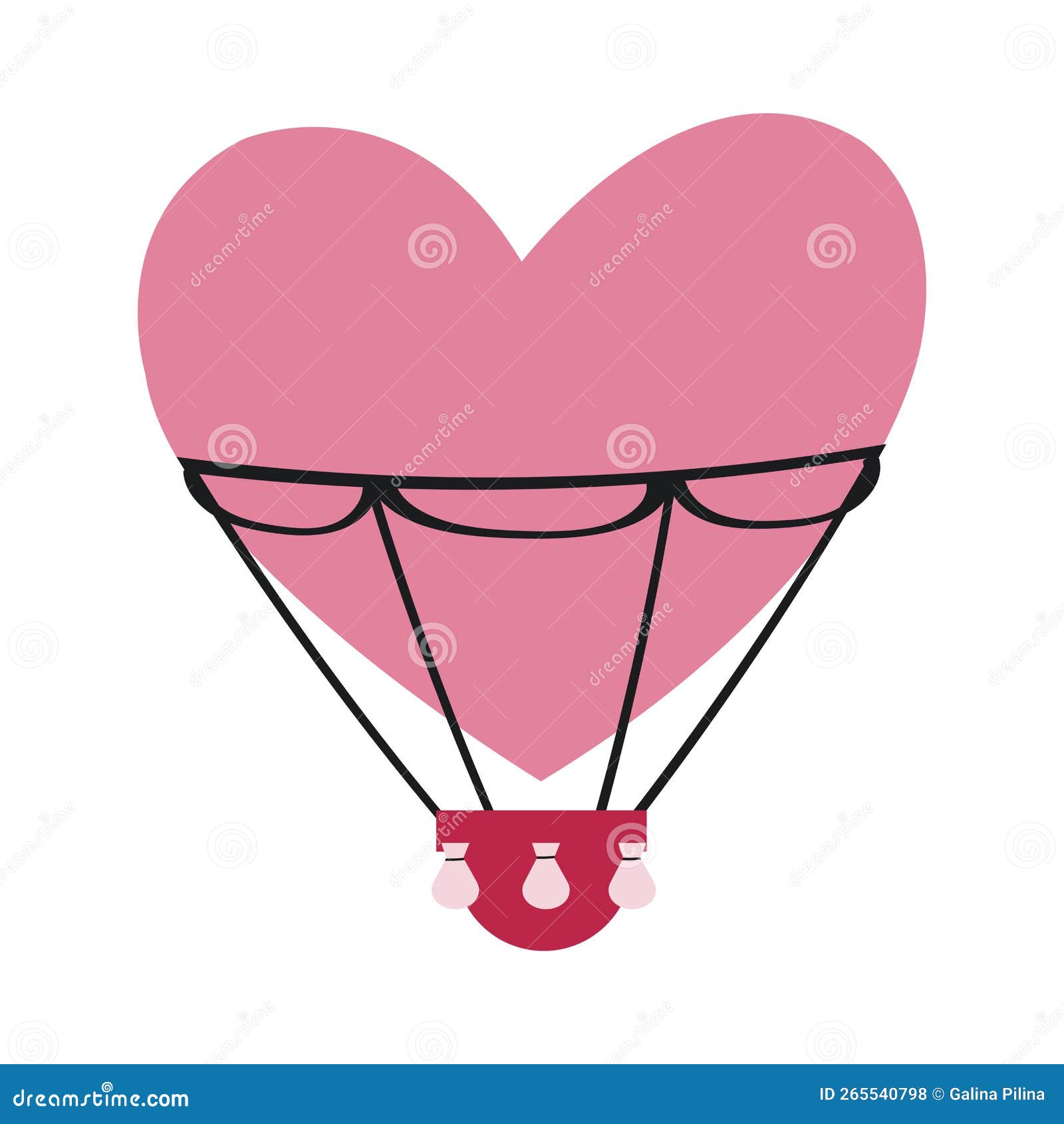 Cute Pink Heart Shaped Hot Air Balloon. Stock Vector - Illustration of ... Cute Pink Heart Shaped Hot Air Balloon. Stock Vector - Illustration of ...