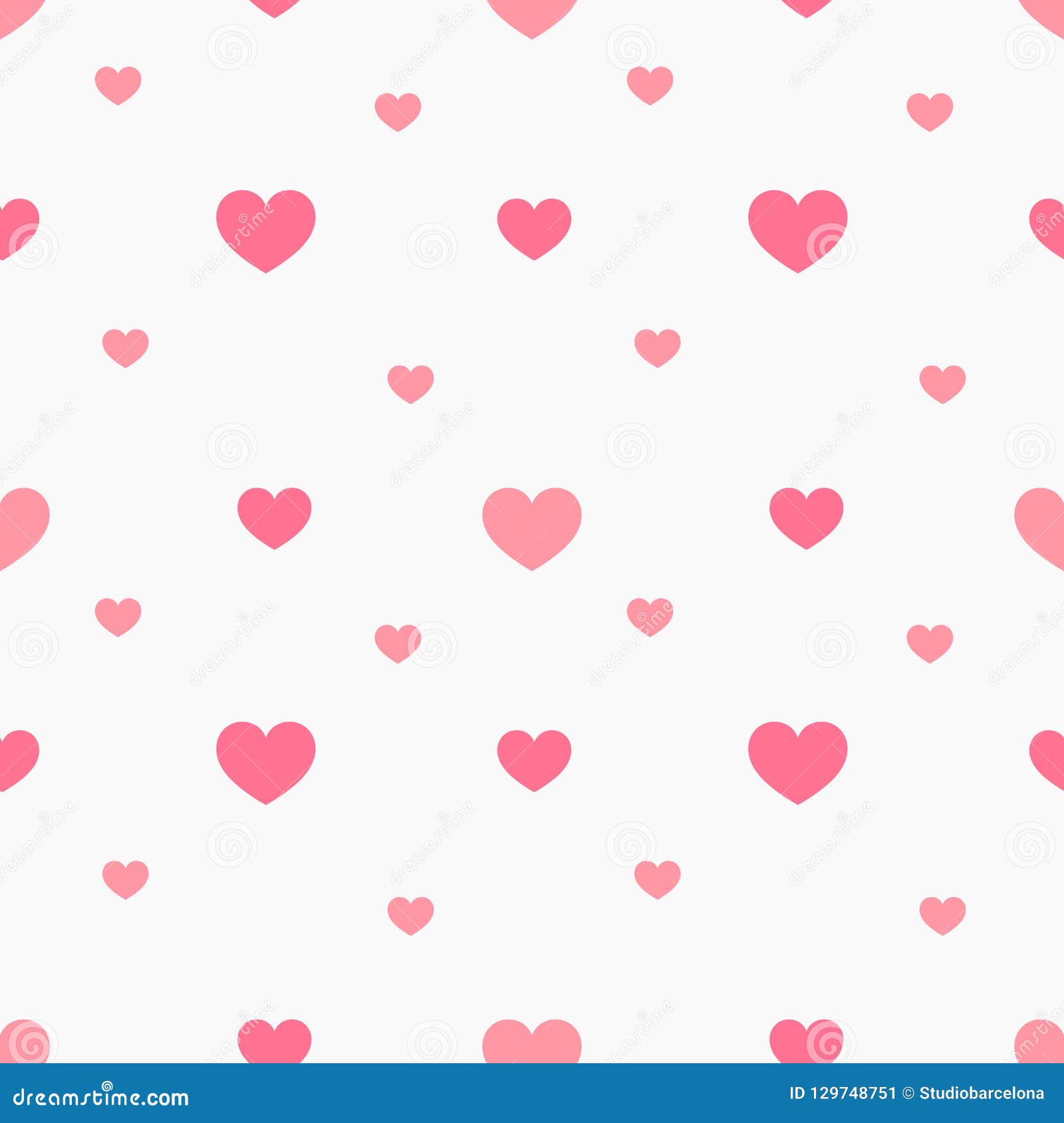Cute pink hearts pattern stock vector. Illustration of seasonal - 129748751