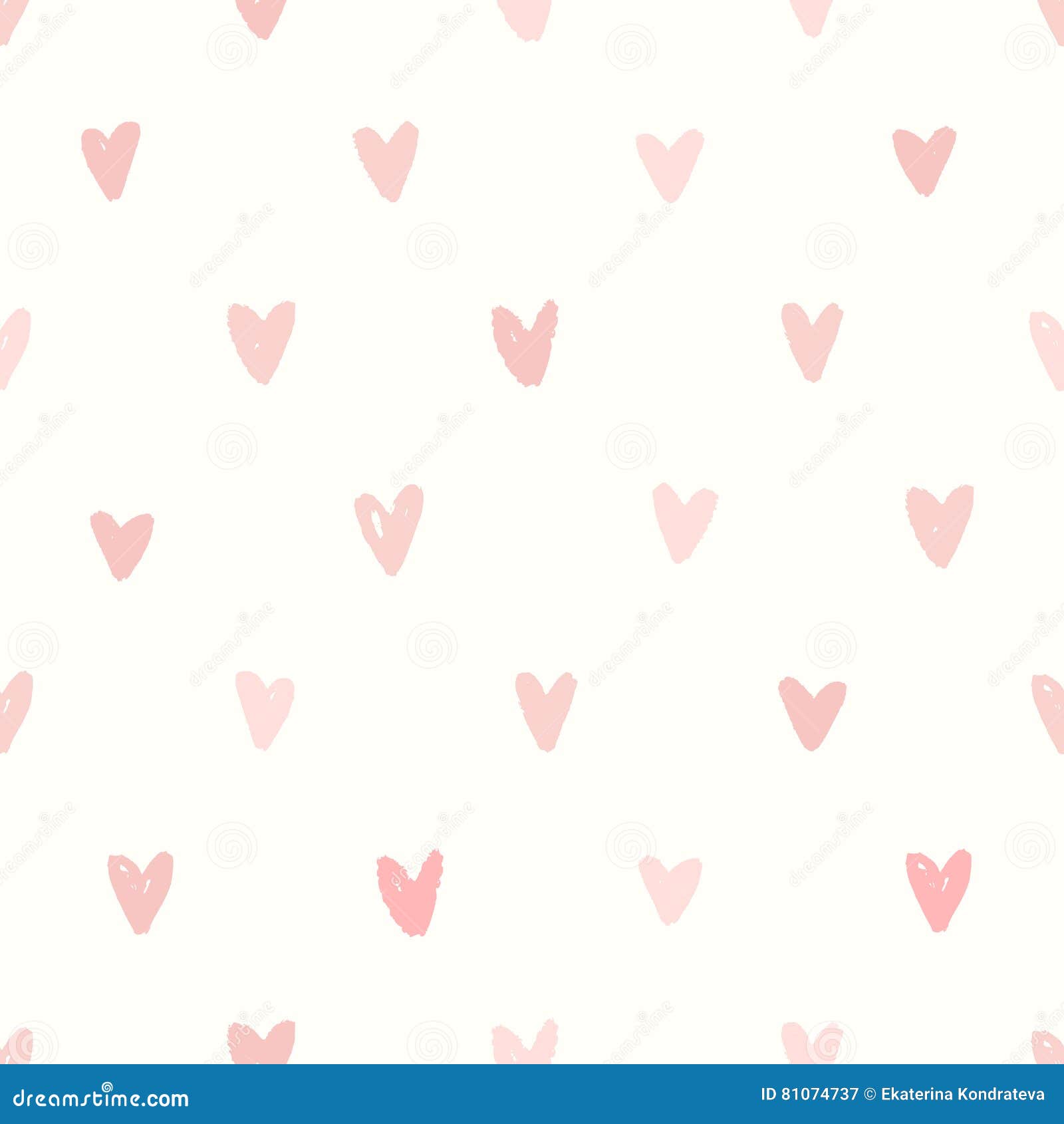 Cute pink hearts pattern. stock vector. Illustration of lovely - 81074737
