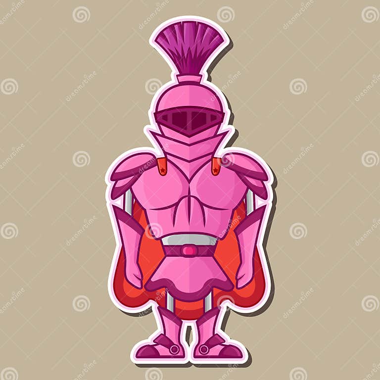 Cute Pink Knight Vector Design Stock Vector - Illustration of team ...