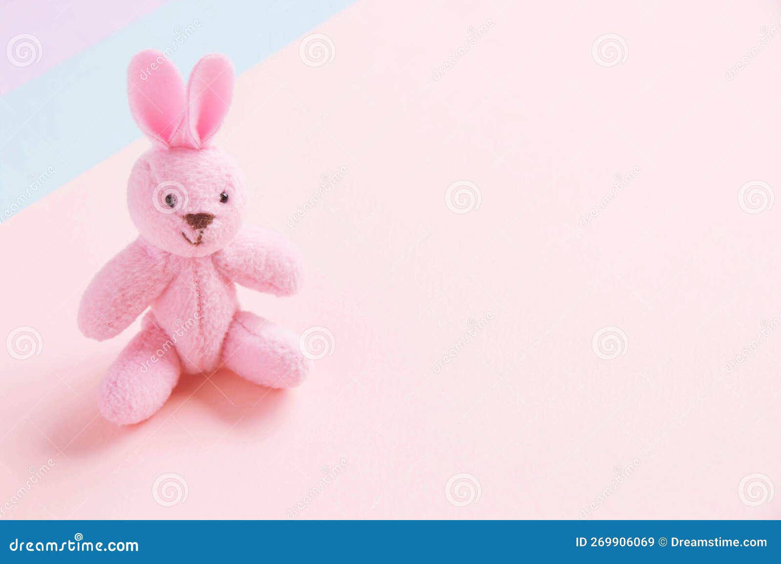 Cute pink rabbit stock image. Image of embrace, clothing - 269906069