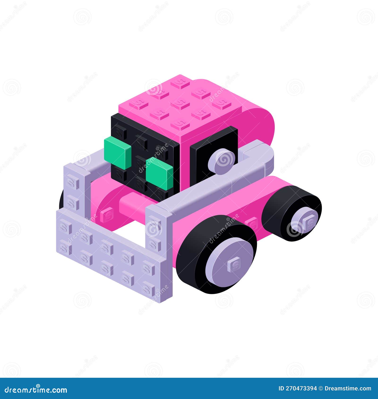 Robot With Bricks And Trowel Stock Photo | CartoonDealer.com #15893178