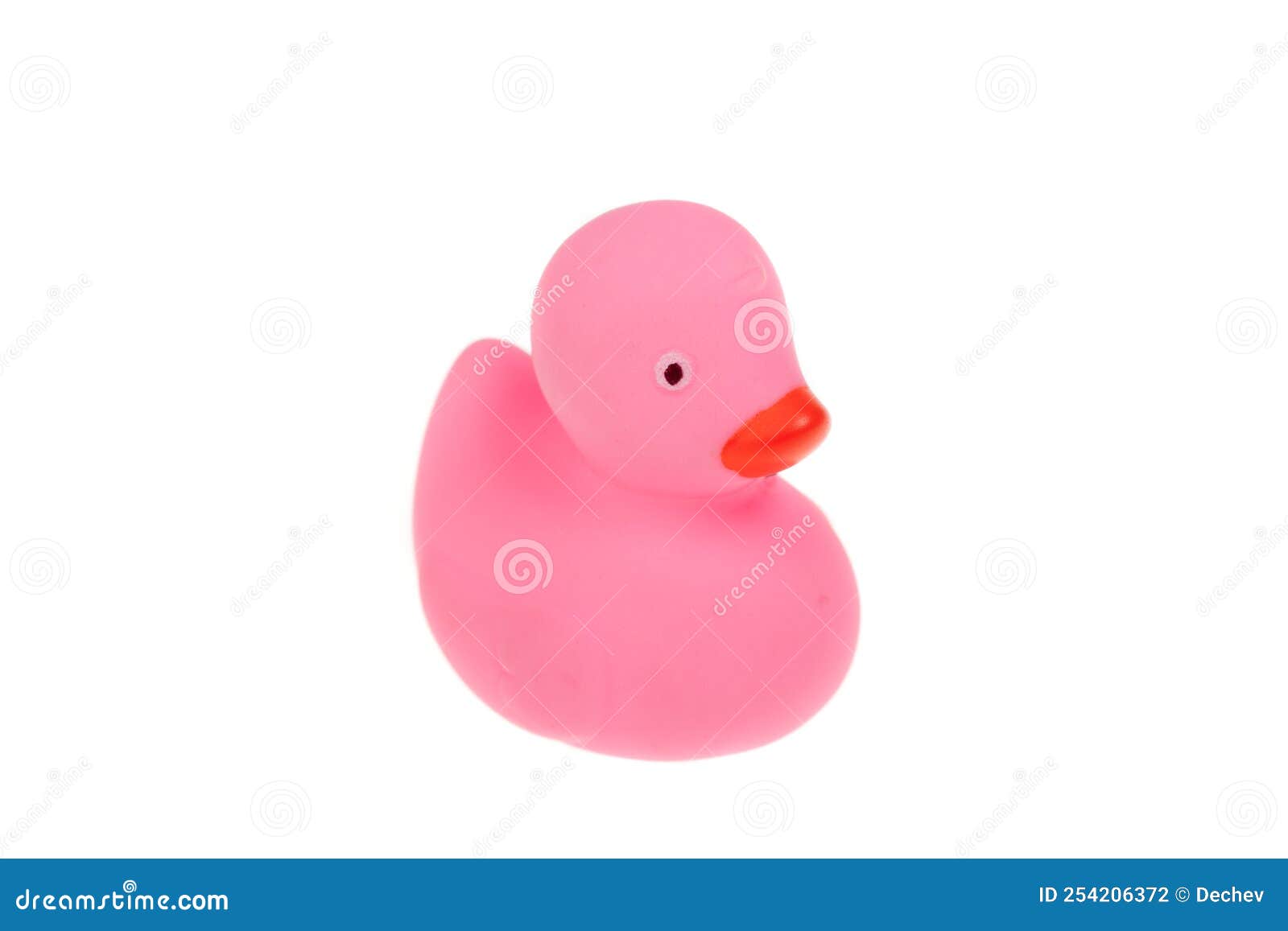 Cute Pink Rubber Duck, Isolated on White Stock Photo - Image of bath ...