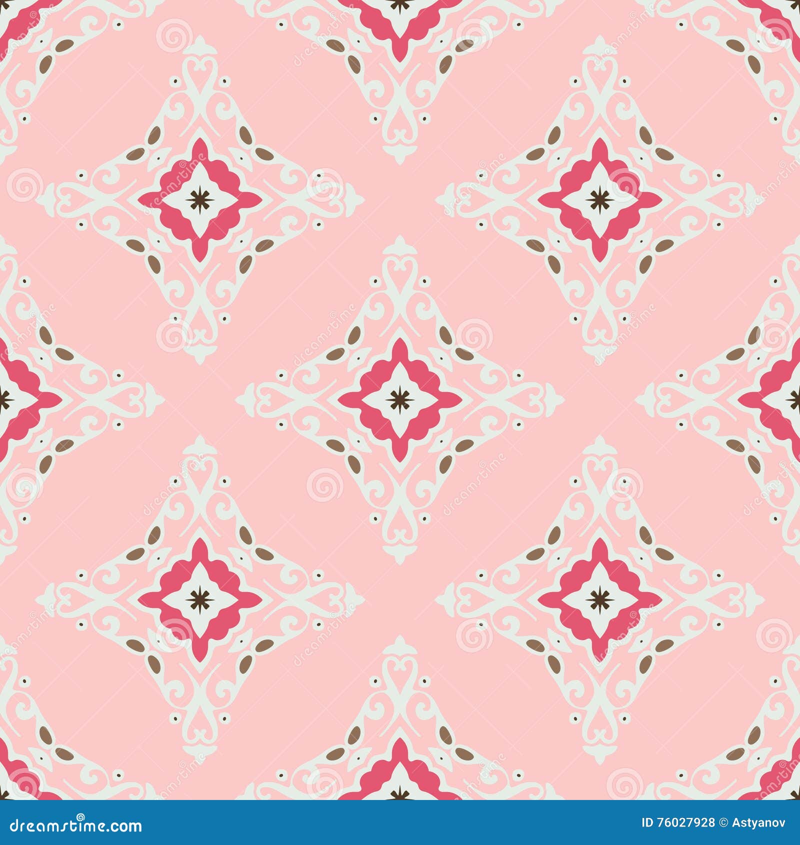 Cute Pink Seamless Abstract Tiled Pattern Stock Vector - Illustration ...