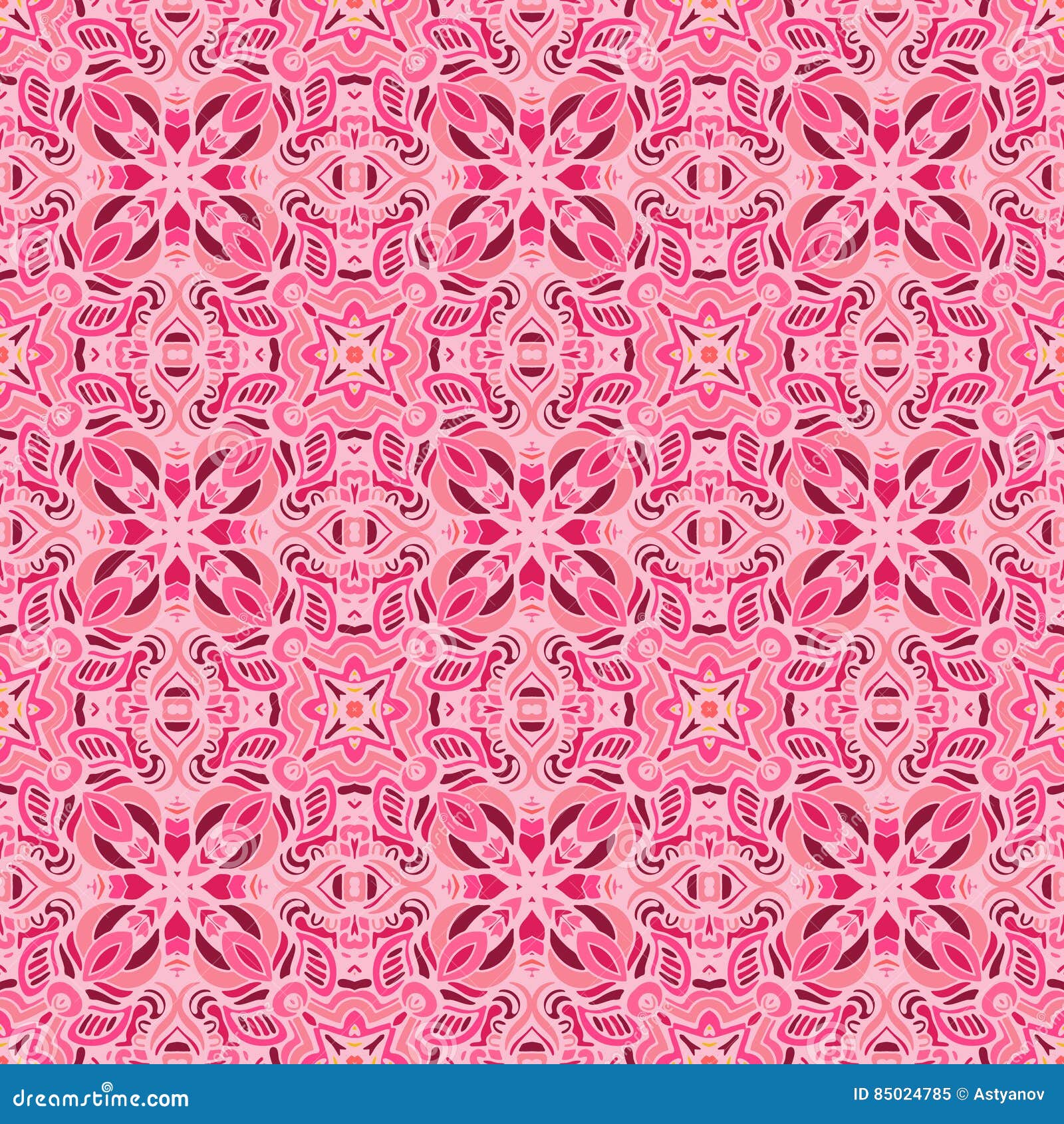 Cute Pink Seamless Abstract Tiled Pattern Stock Vector - Illustration ...