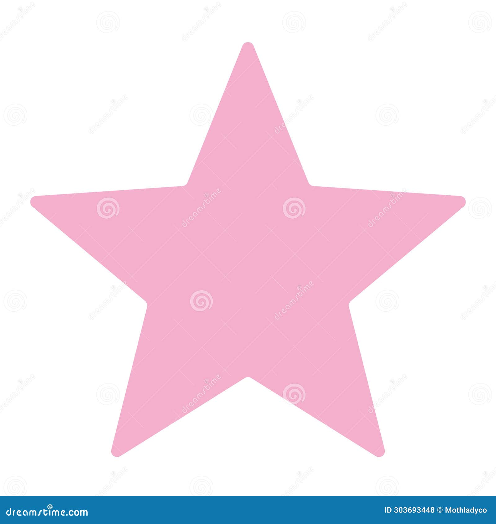 Cute Pink Star Shape, Vector Clip Art Element Stock Vector ...