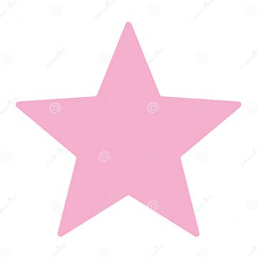 Cute Pink Star Shape, Vector Clip Art Element Stock Vector ...