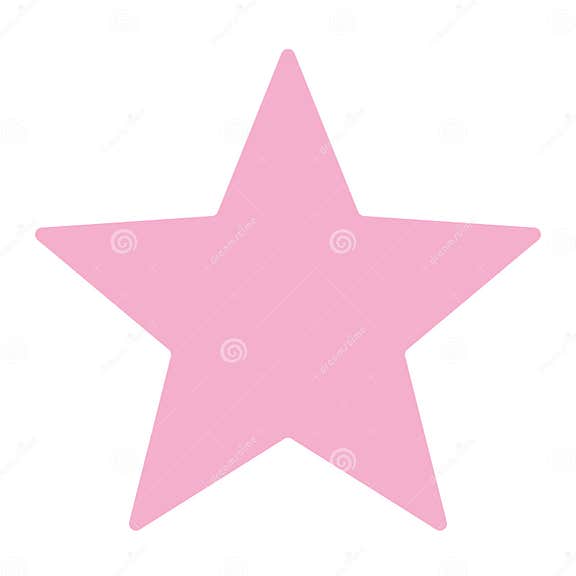 Cute Pink Star Shape, Vector Clip Art Element Stock Vector ...