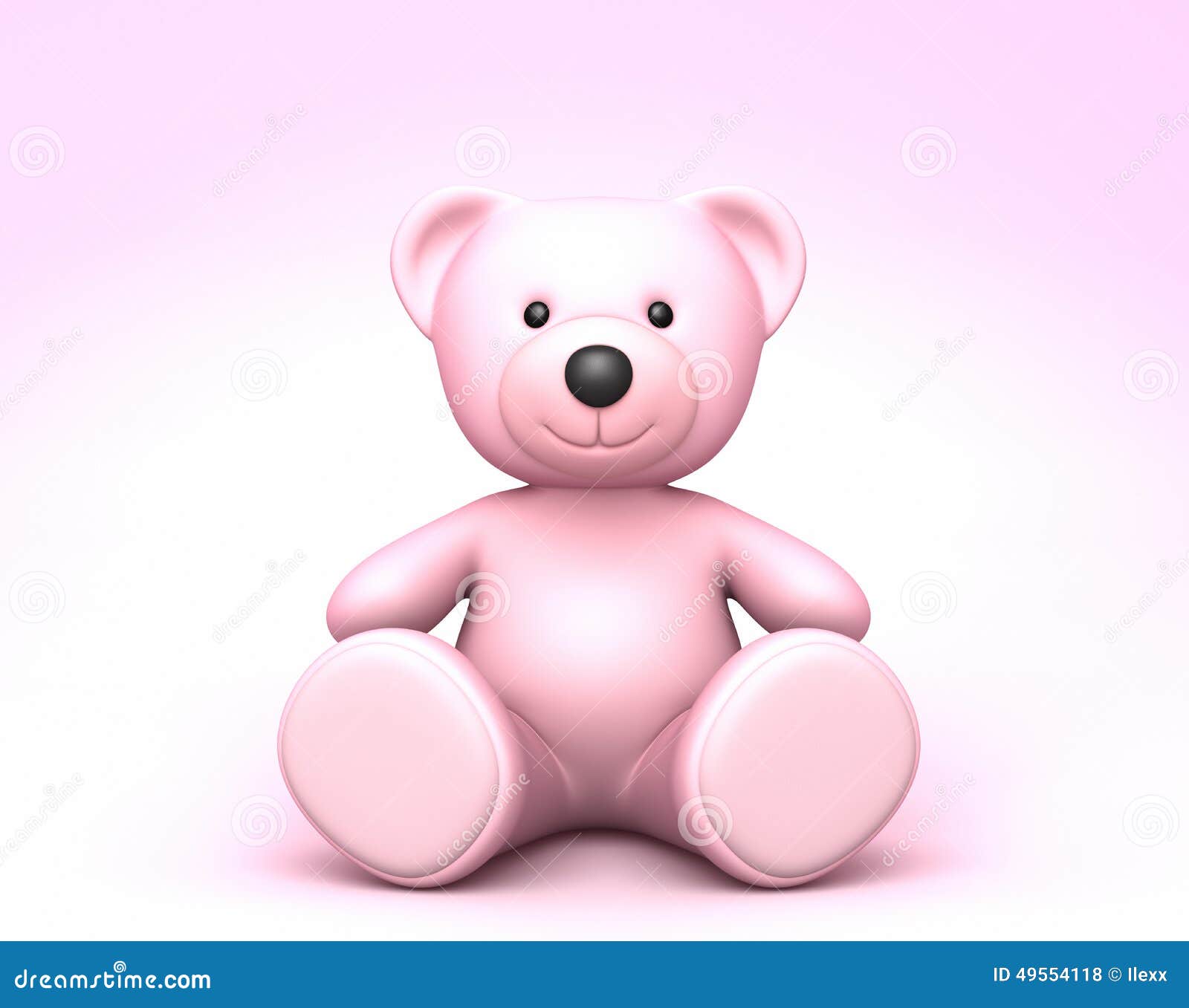 Cute pink teddy bear stock illustration. Illustration of childhood ...