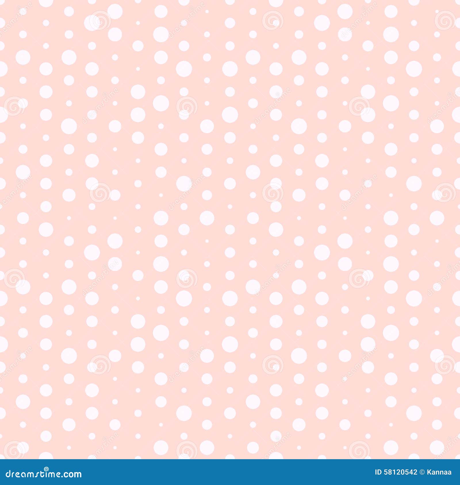 Cute Pink and White Dotted Vector Seamless Pattern Stock Vector ...