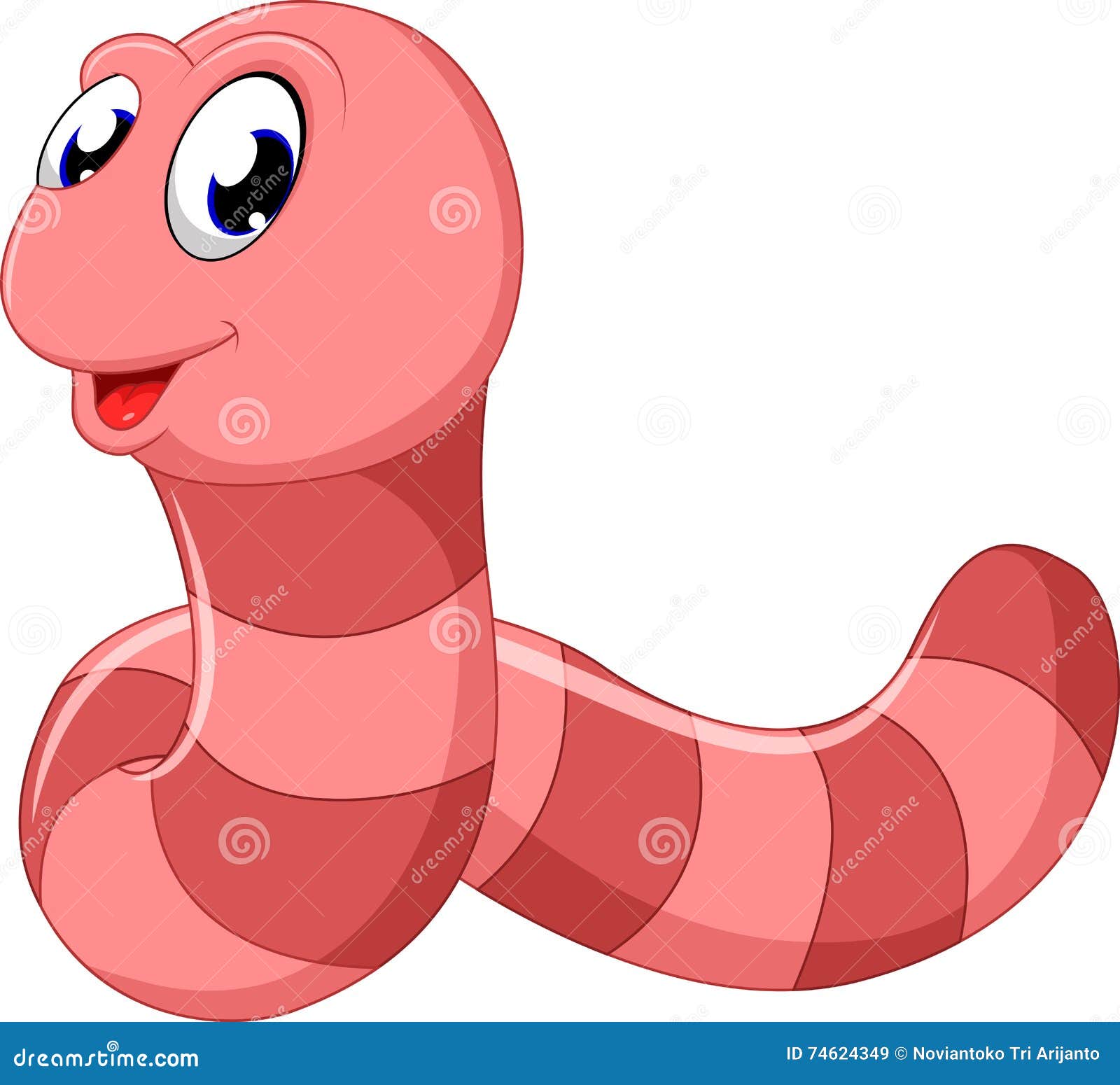 Red Worm Cartoon Stock Photo | CartoonDealer.com #30892266