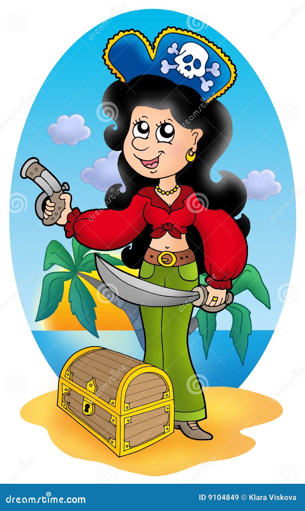 Cute Pirate Emoji. Melt Emotion. Sweet Emoticon. Cartoon Style. Vector ...