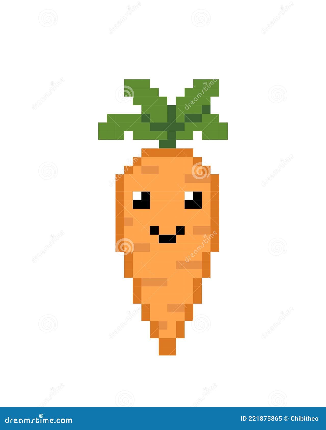 Cute Pixel Carrot Image. Vector Illustration for 8 Bit Game and Cross ...