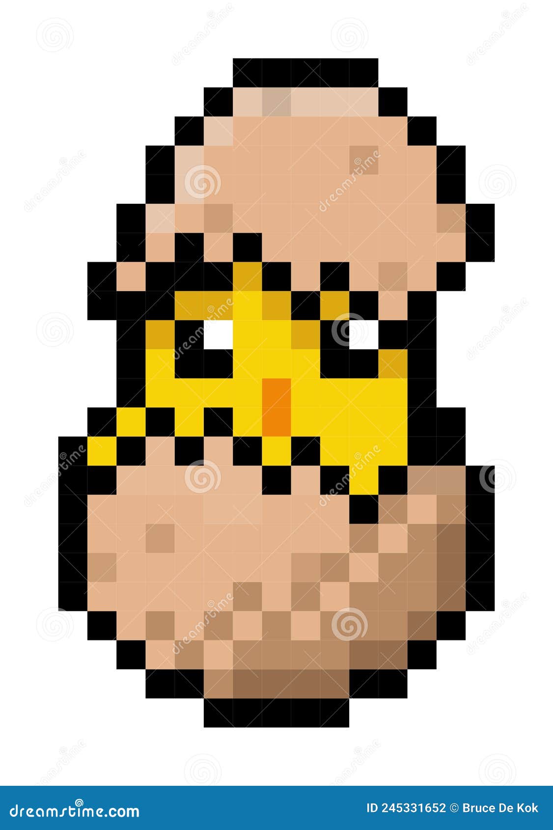 Pixel Art Chick. Farm Animal For Game Design Vector Illustration ...