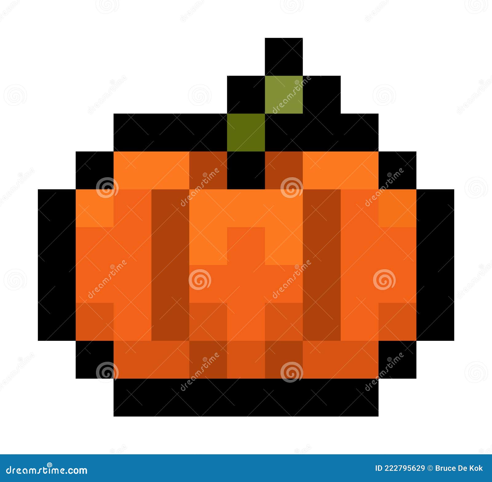 Pixel Art Pumpkin Icon, 32X32 Vector Illustration | CartoonDealer.com ...