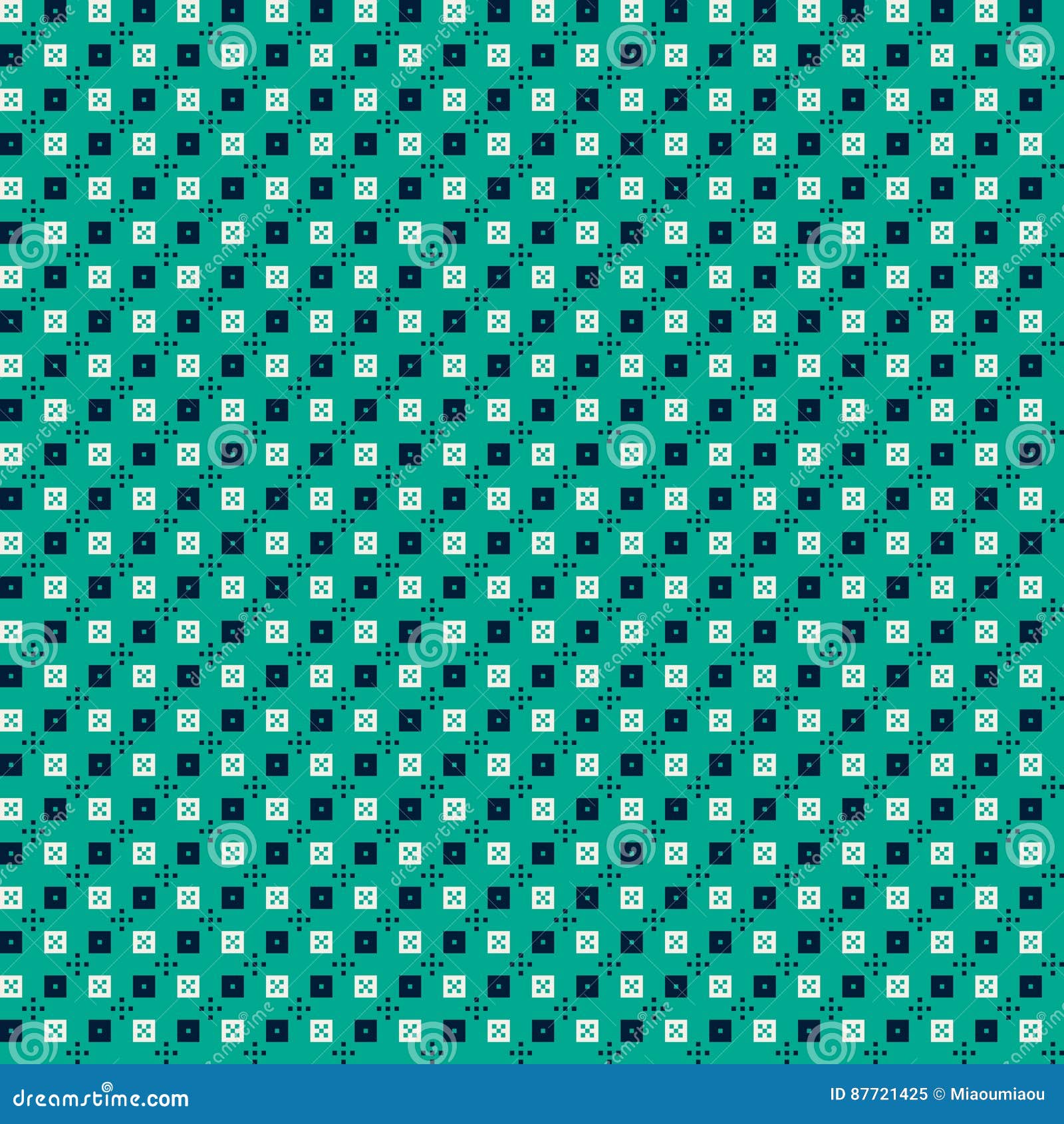 Cute Pixelated Pattern with Simple Geometric Shapes Stock Vector ...