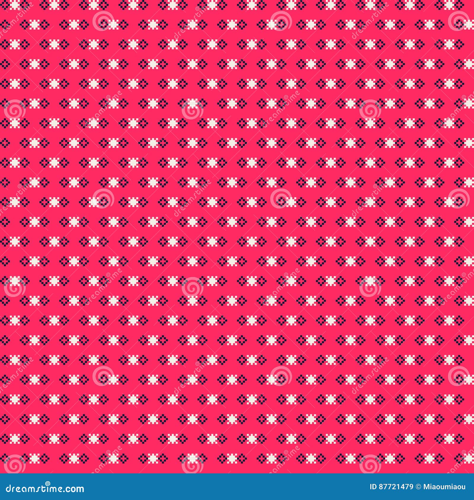 Cute Pixelated Pattern with Simple Geometric Shapes Stock Vector ...