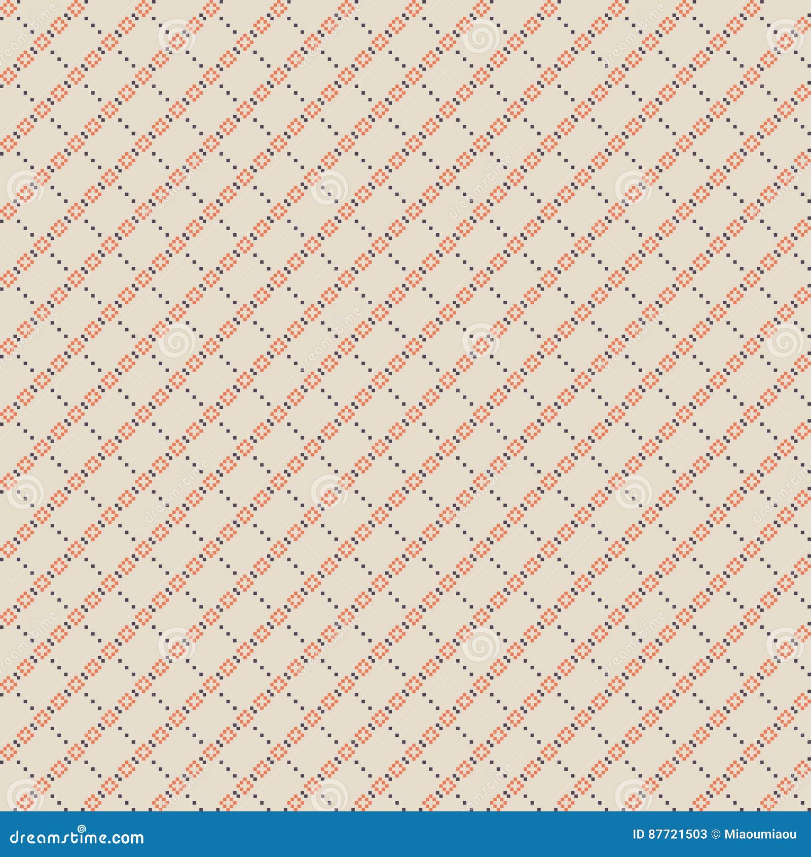 Cute Pixelated Pattern with Simple Geometric Shapes Stock Vector ...