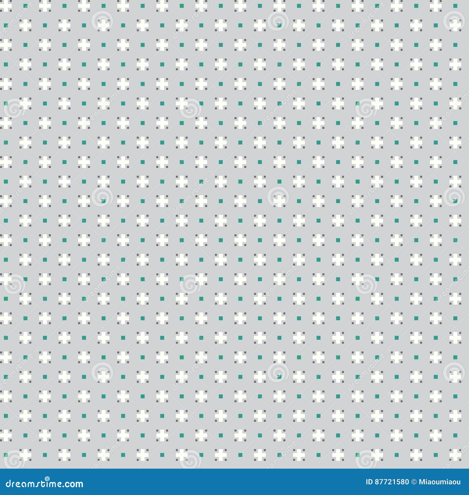 Cute Pixelated Pattern with Simple Geometric Shapes Stock Vector ...