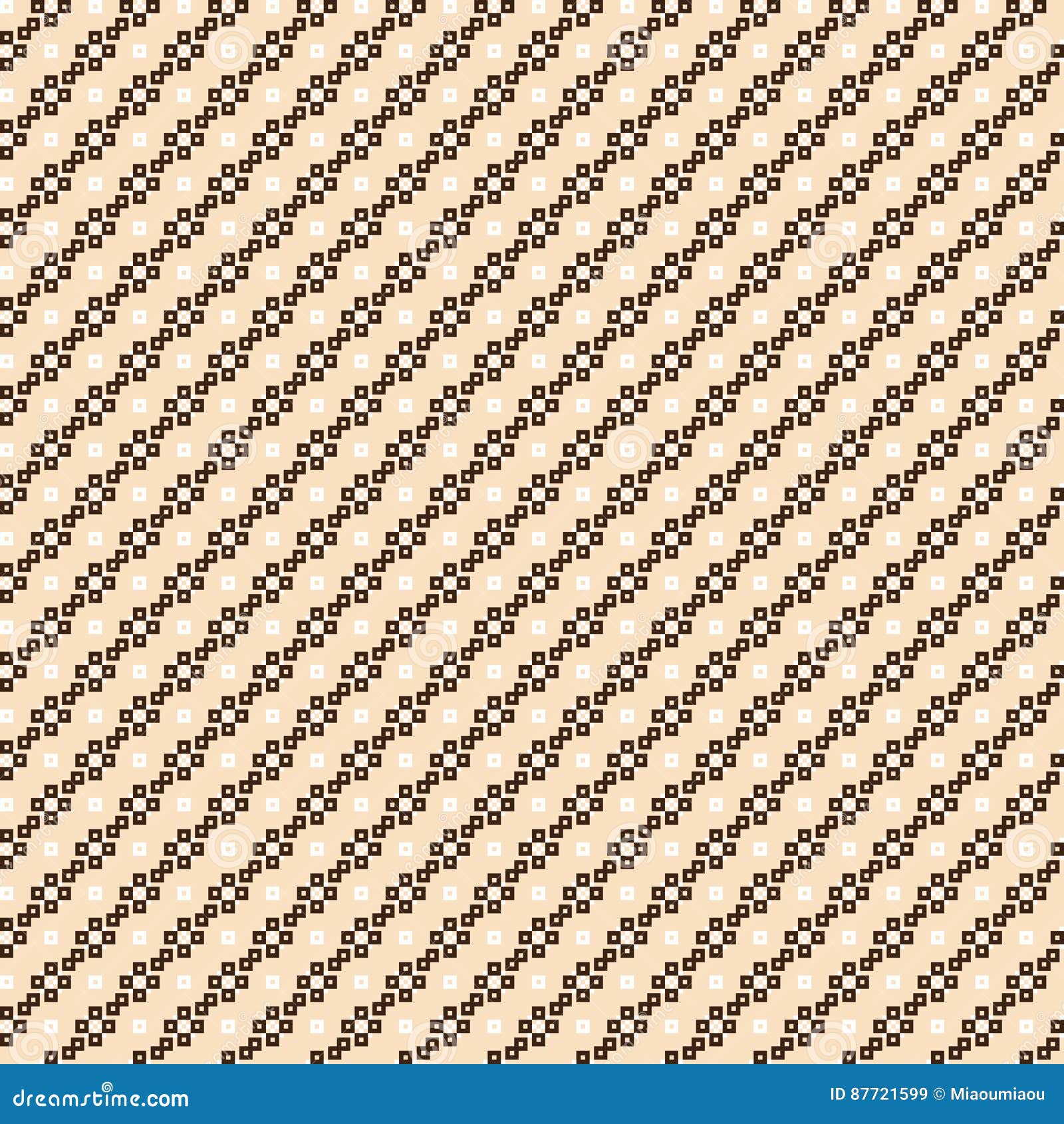 Cute Pixelated Pattern with Simple Geometric Shapes Stock Vector ...