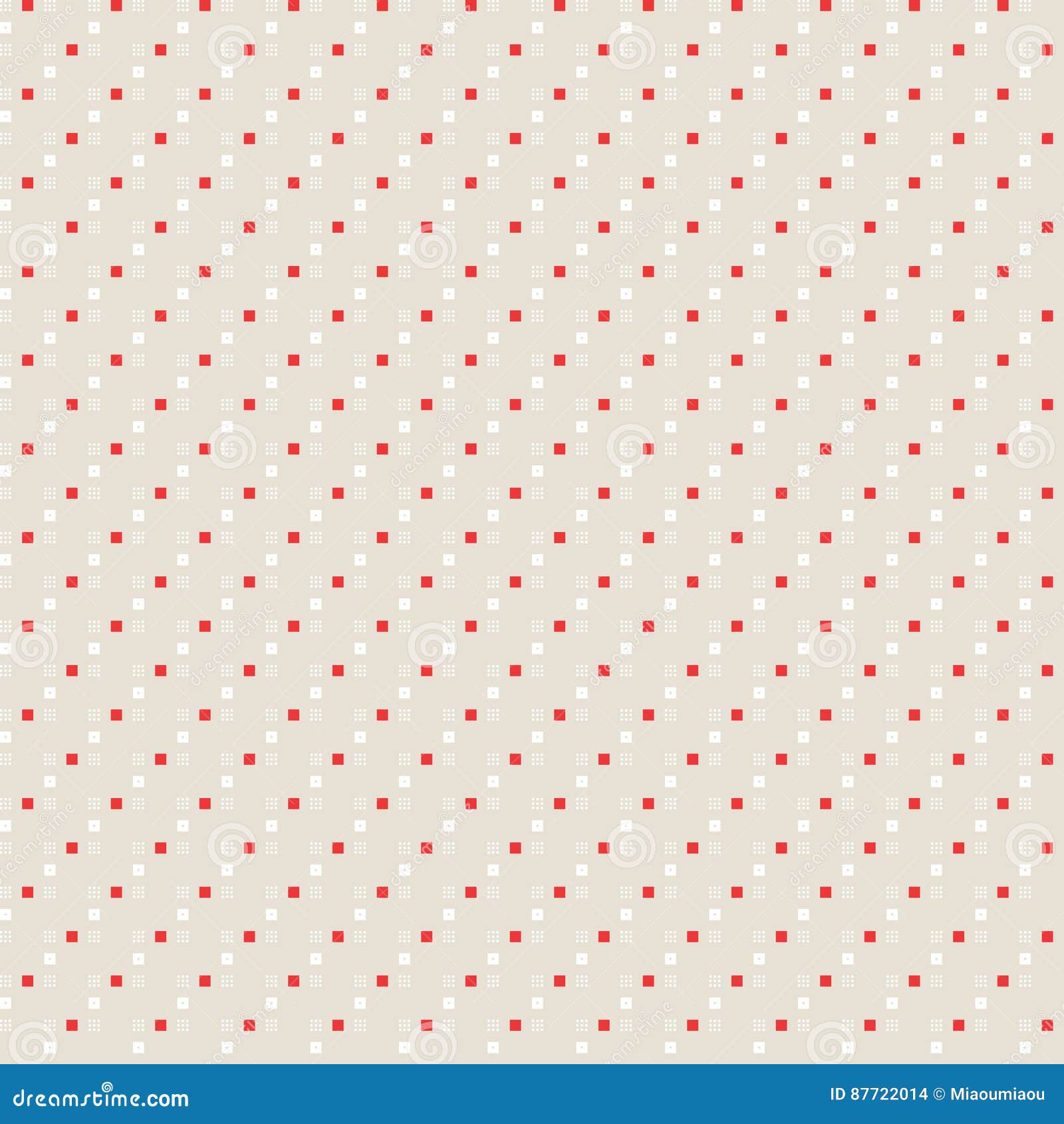 Cute Pixelated Pattern with Simple Geometric Shapes Stock Vector ...