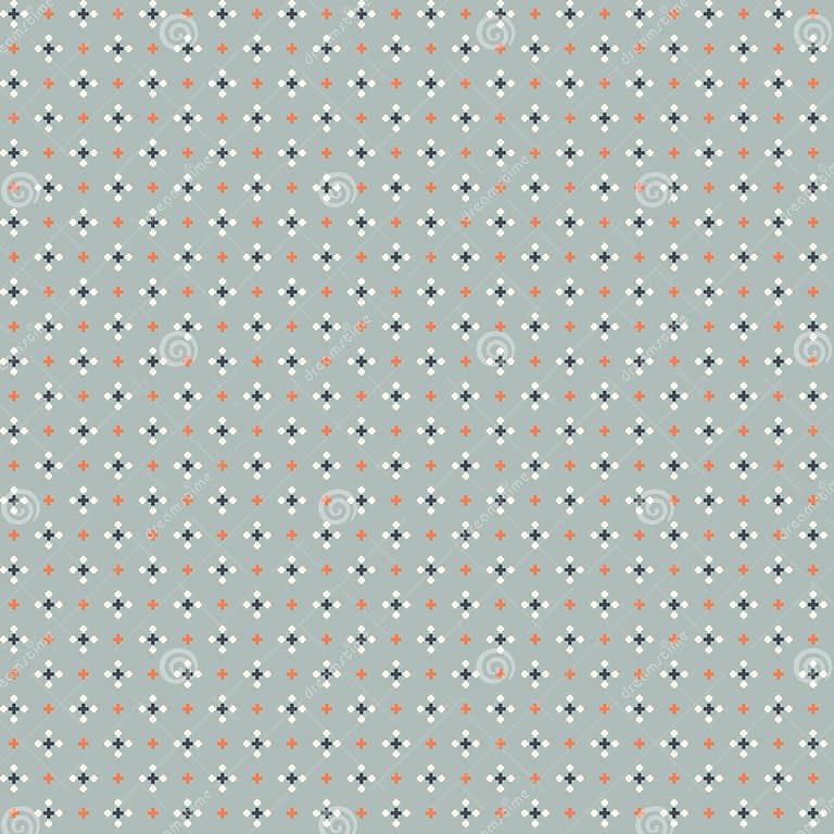 Cute Pixelated Pattern with Simple Geometric Shapes Stock Vector ...