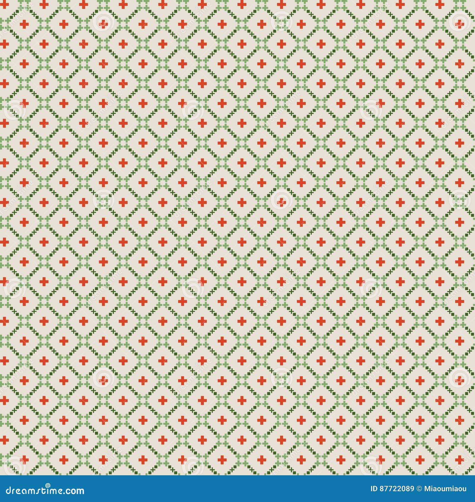 Cute Pixelated Pattern with Simple Geometric Shapes Stock Vector ...