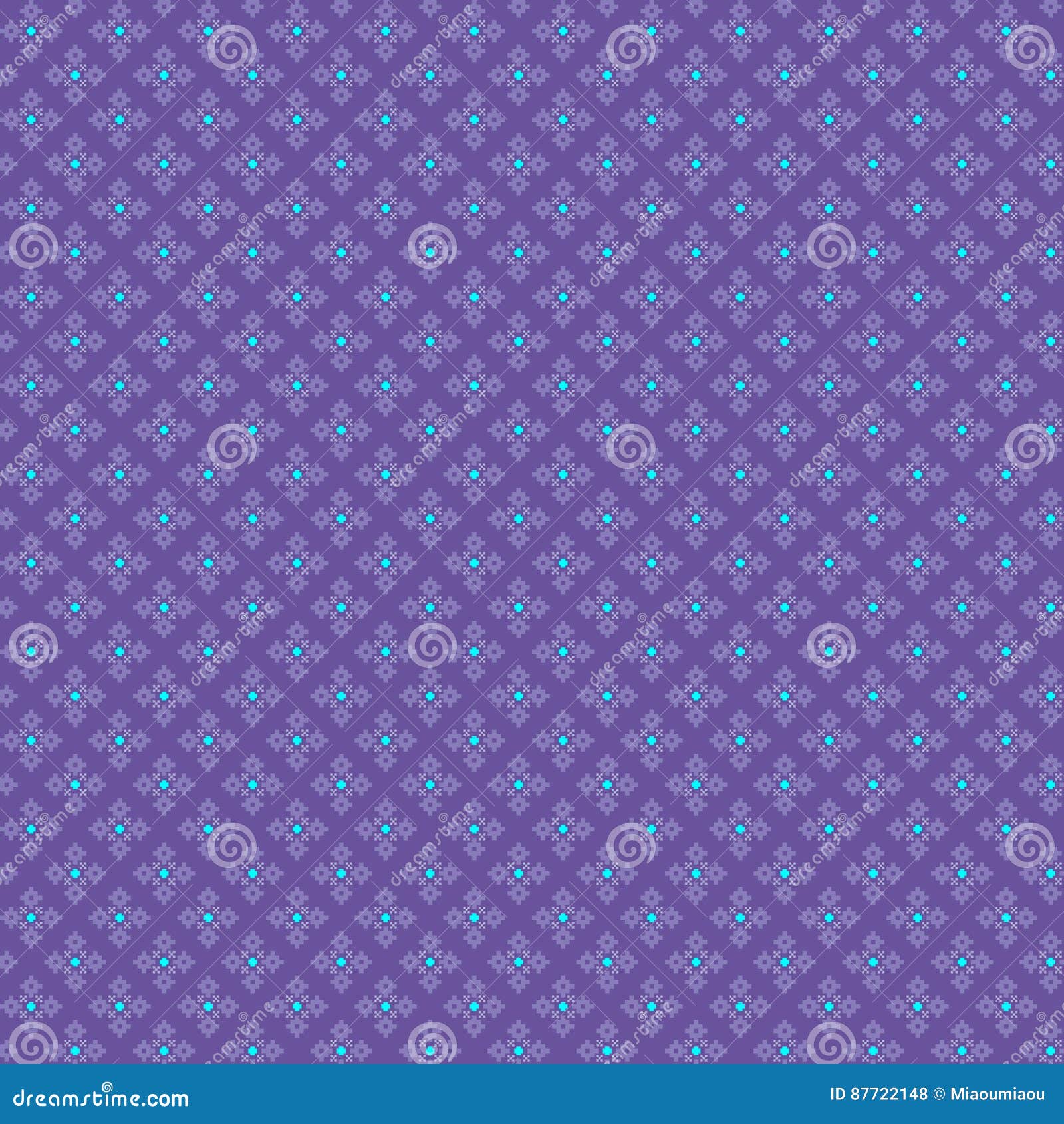 Cute Pixelated Pattern with Simple Geometric Shapes Stock Vector ...