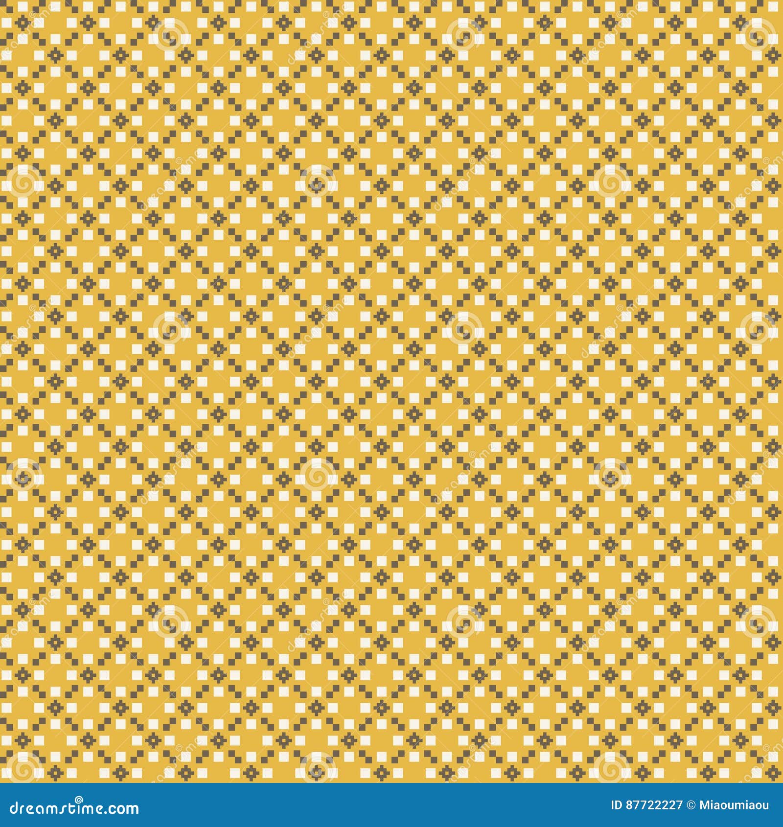 Cute Pixelated Pattern with Simple Geometric Shapes Stock Vector ...