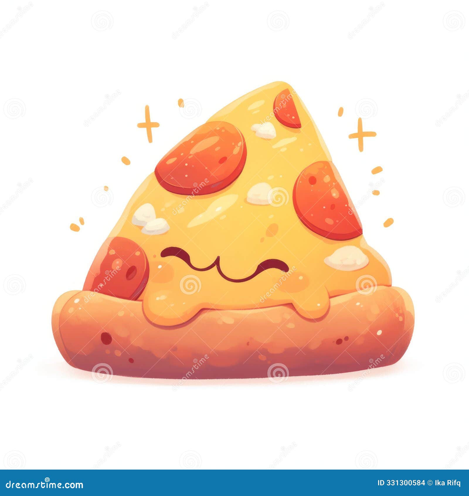 Cute Pizza Slice Illustration Generated with Ai Stock Illustration ...