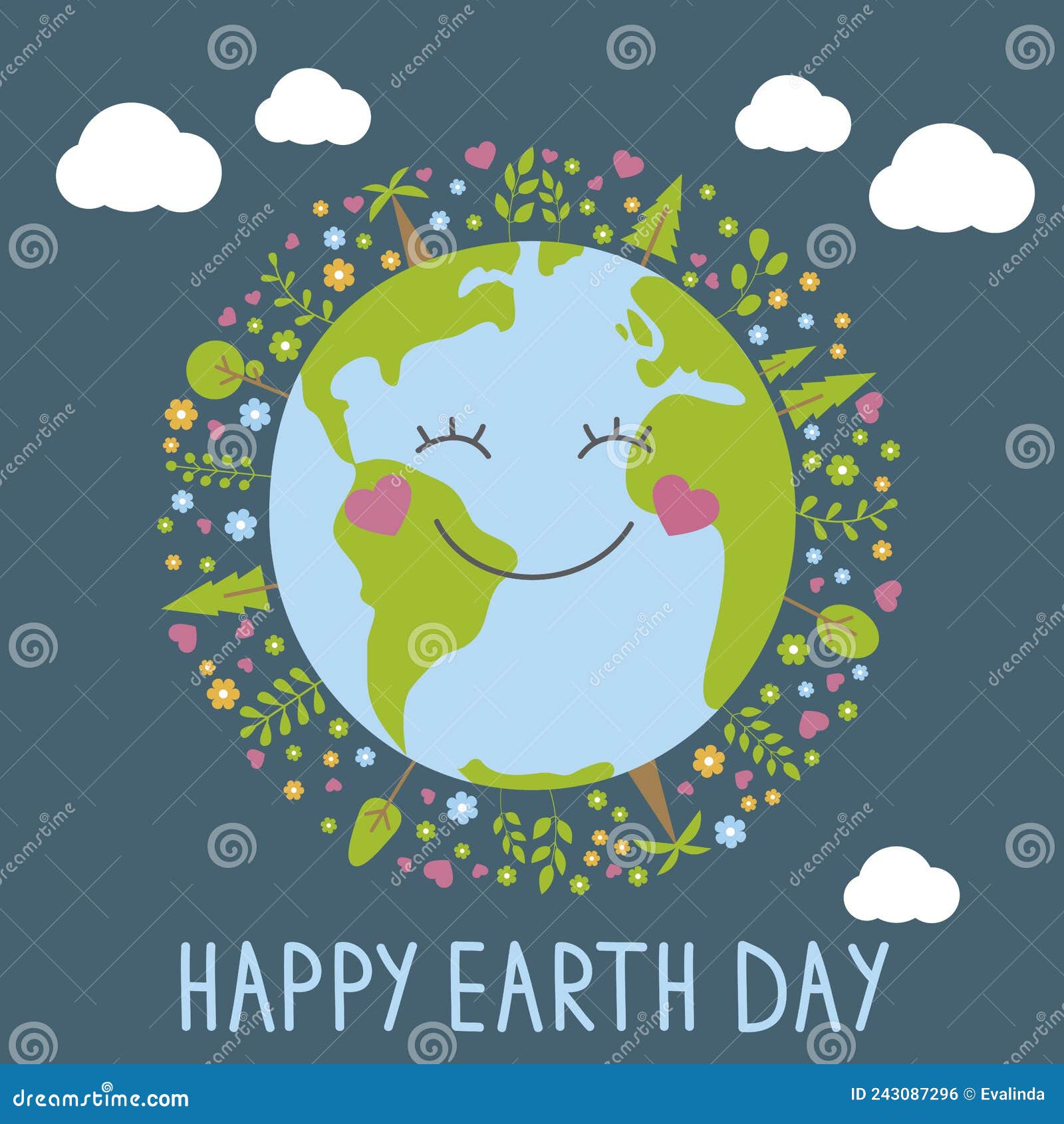 Smiling Planet Earth. Stock Photography | CartoonDealer.com #243087296