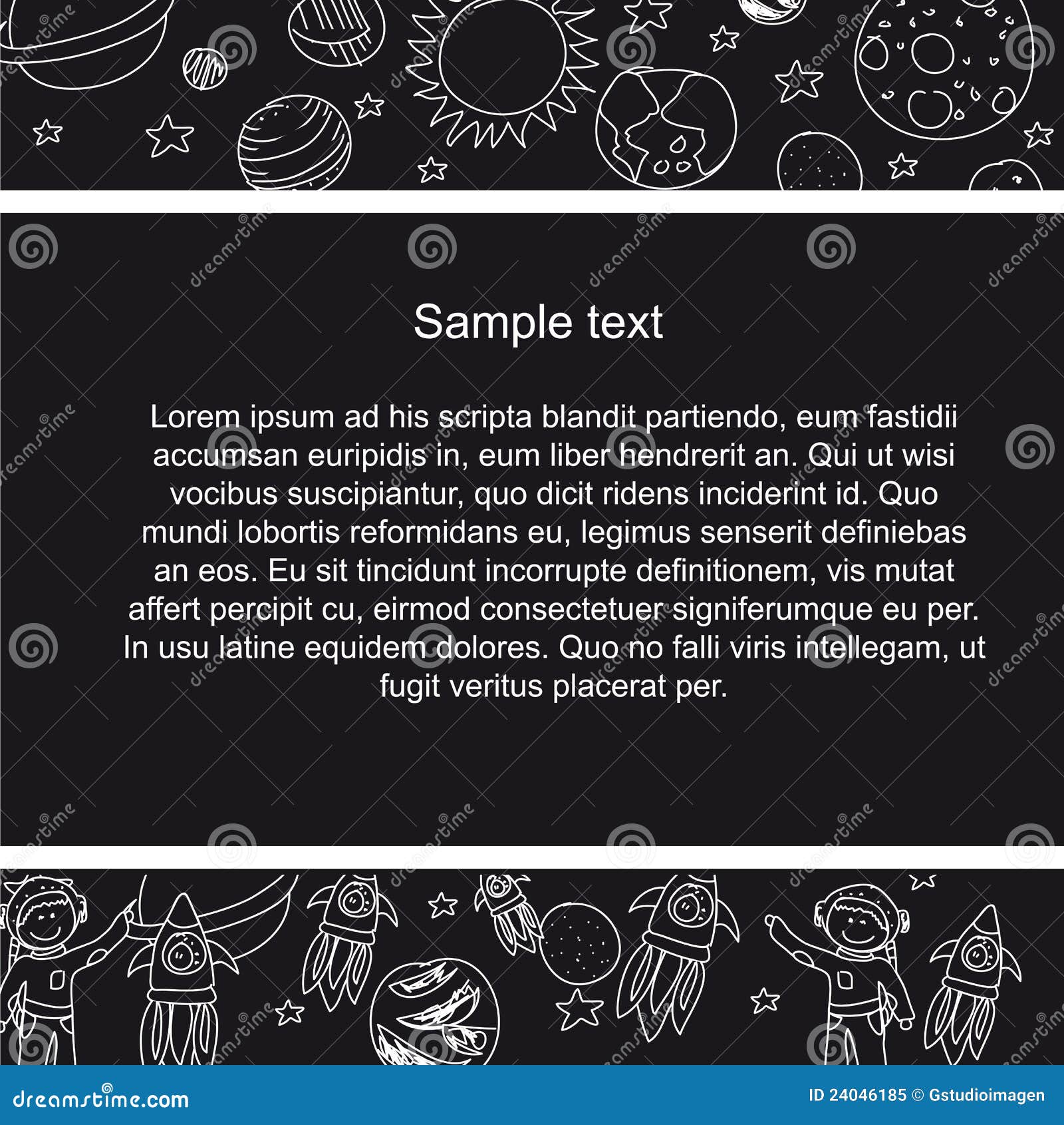 Cute planets frame stock vector. Illustration of earth - 24046185