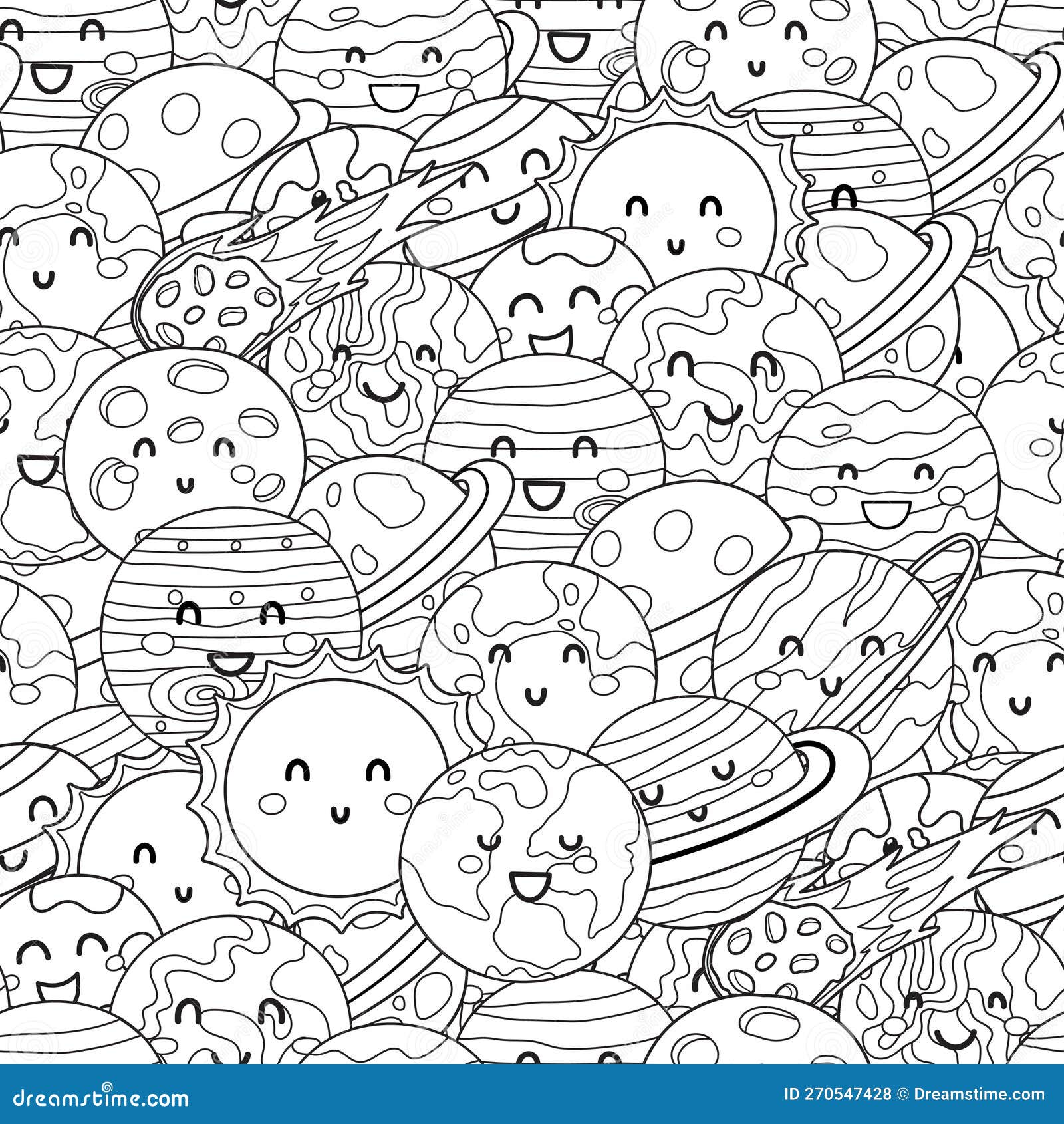 Cute Planets. Cartoon Sun, Moon, Earth And Space Solar System Elements ... Cute Planets. Cartoon Sun, Moon, Earth And Space Solar System Elements ...