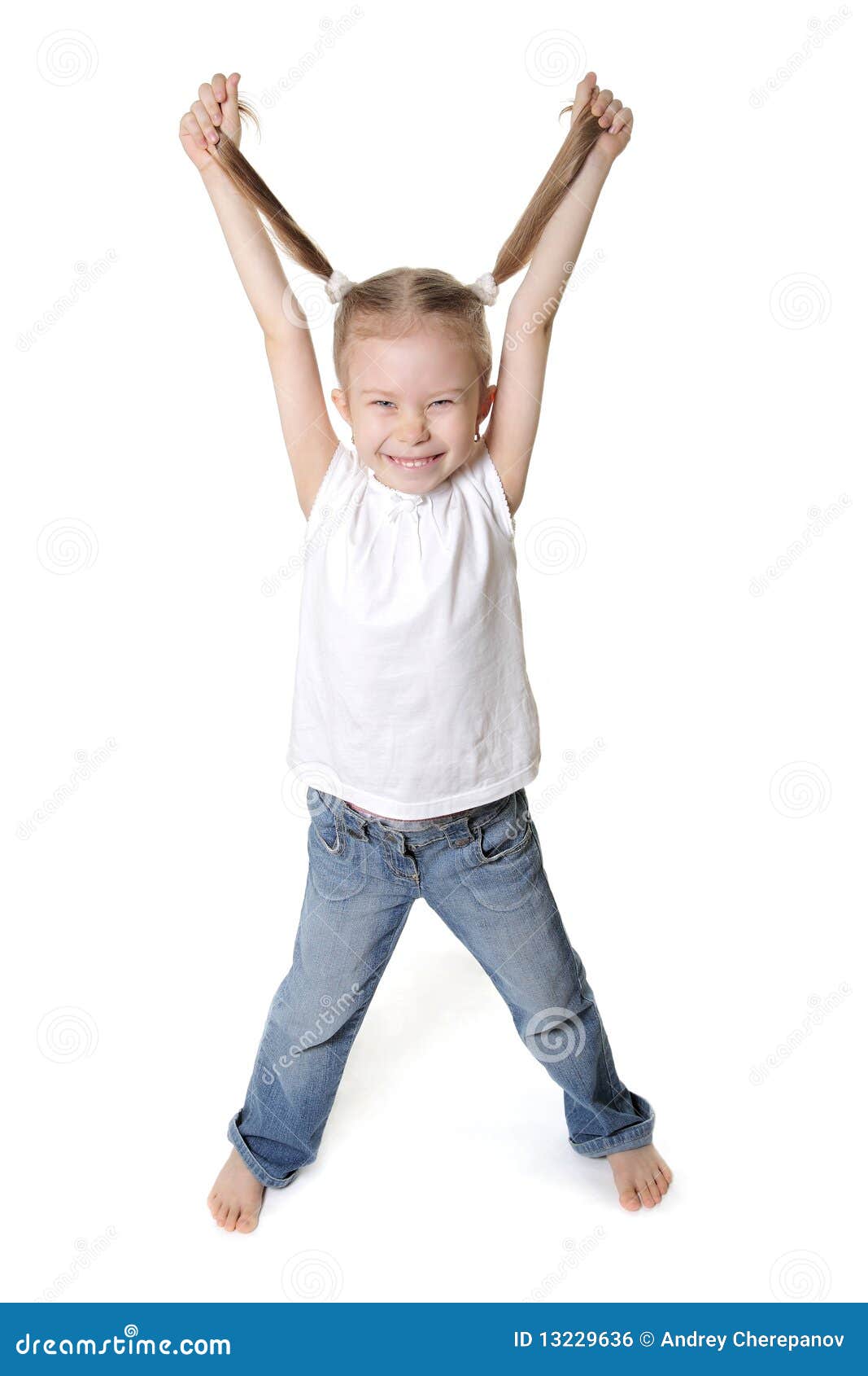 Cute playful little girl stock photo. Image of person - 13229636