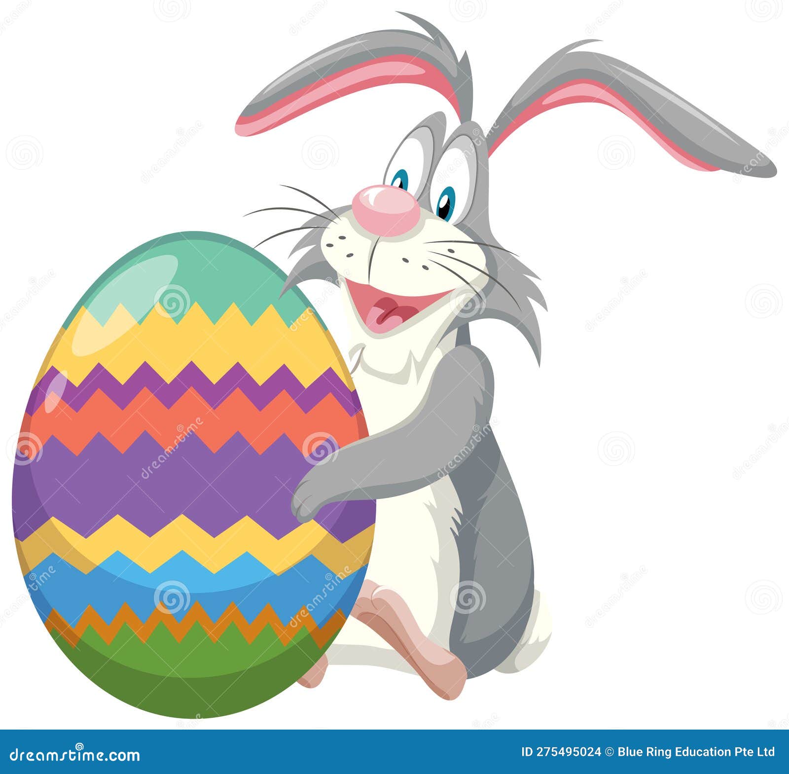 Cute Playful Rabbit Cartoon Character Stock Vector - Illustration of ...