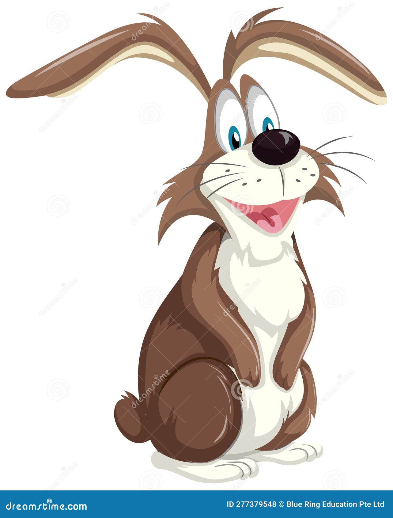 Cute Playful Rabbit Cartoon Character Stock Vector - Illustration of ...