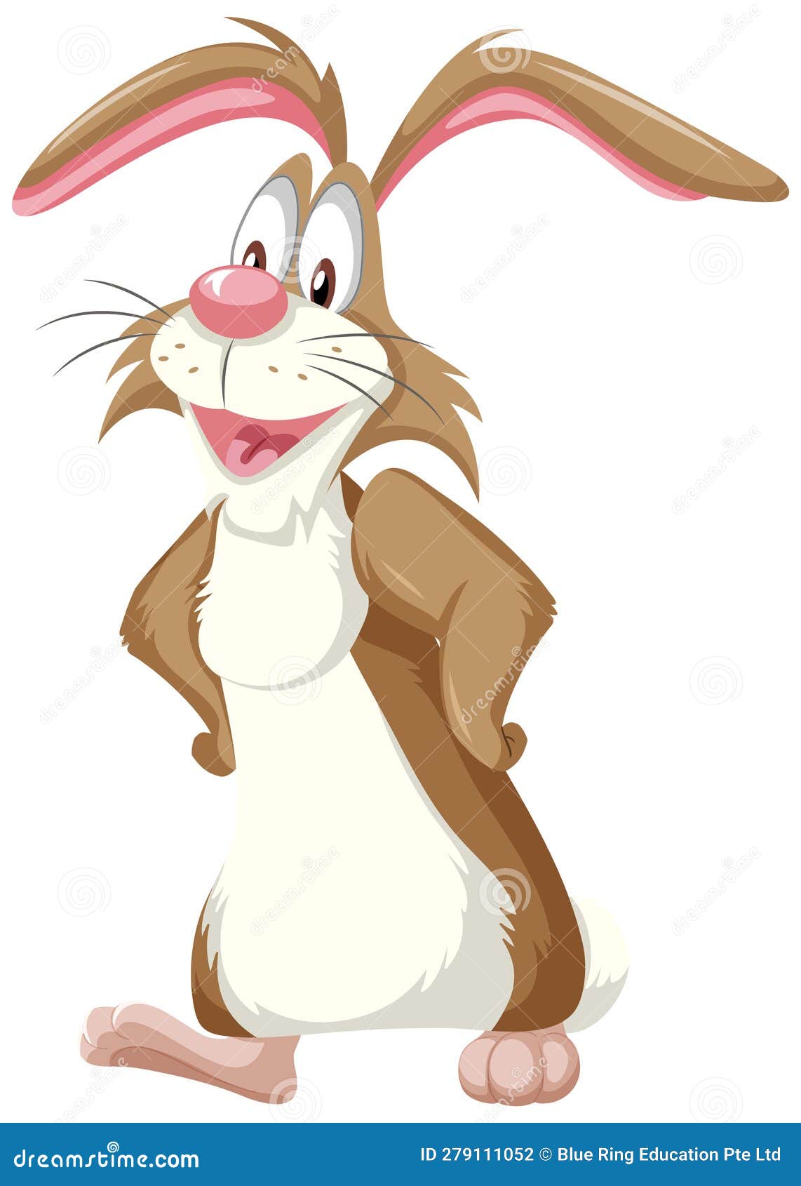 Cute Playful Rabbit Cartoon Character Stock Vector - Illustration of ...