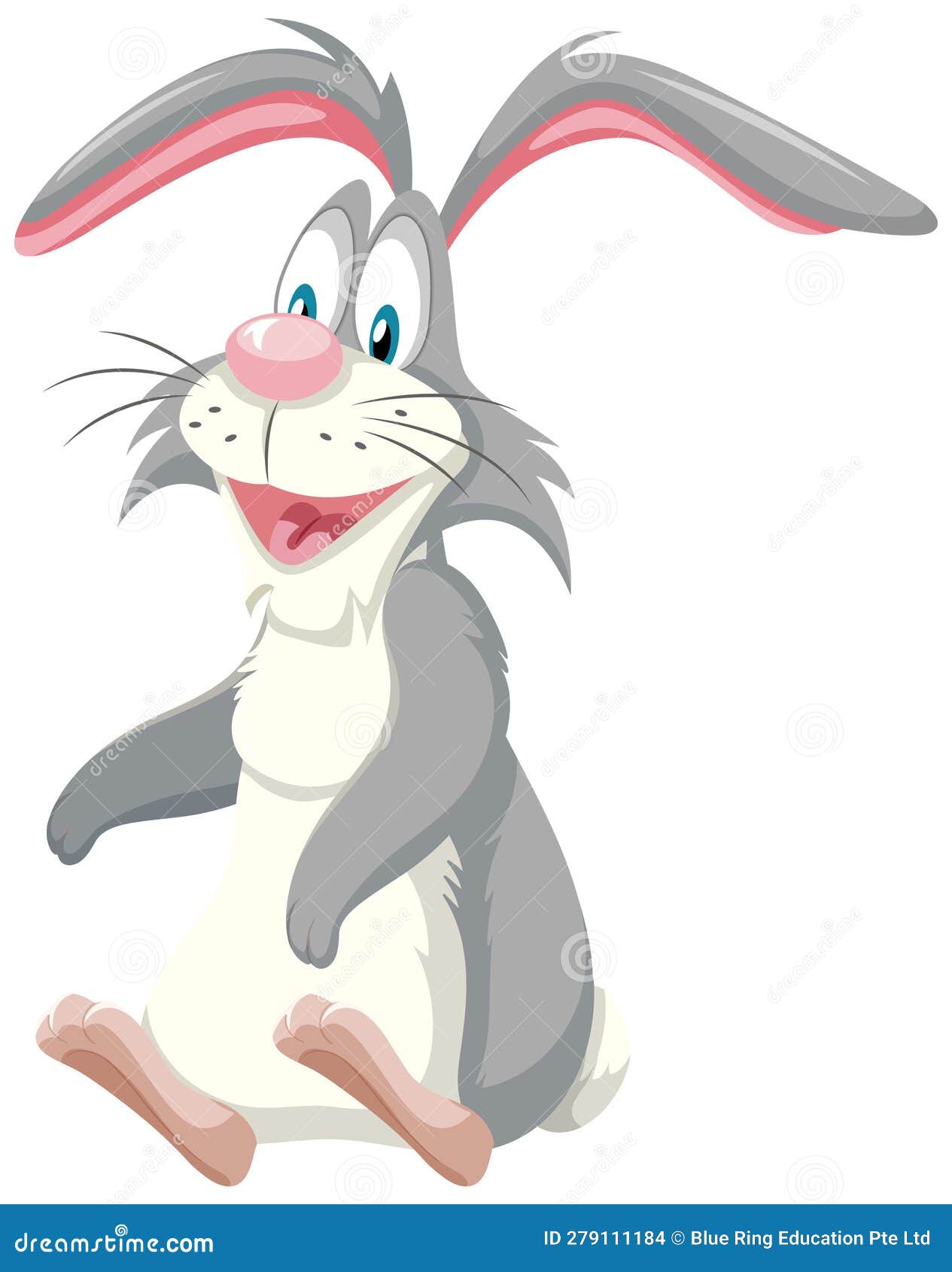 Cute Playful Rabbit Cartoon Character Vector Illustration ...