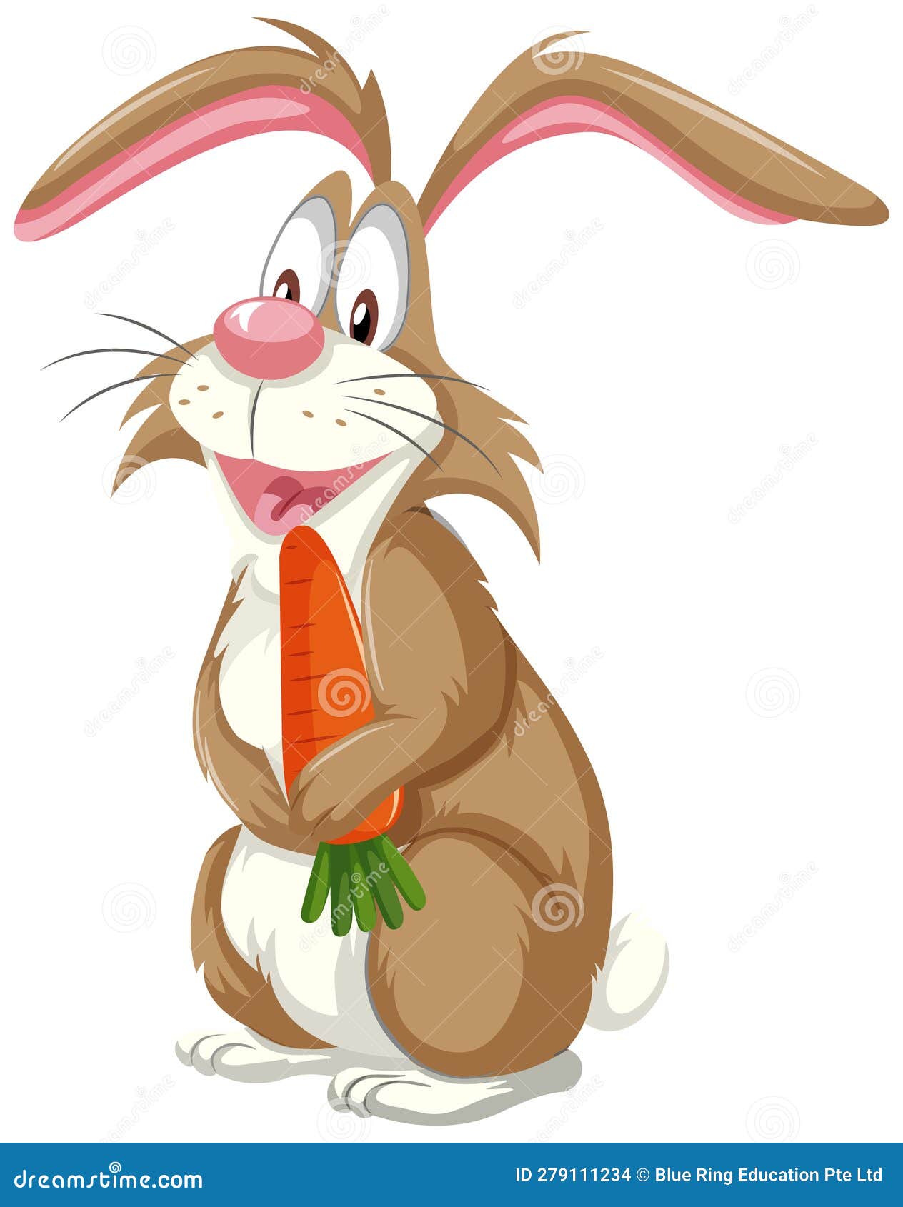 Cute Playful Rabbit Cartoon Character Stock Vector - Illustration of ...