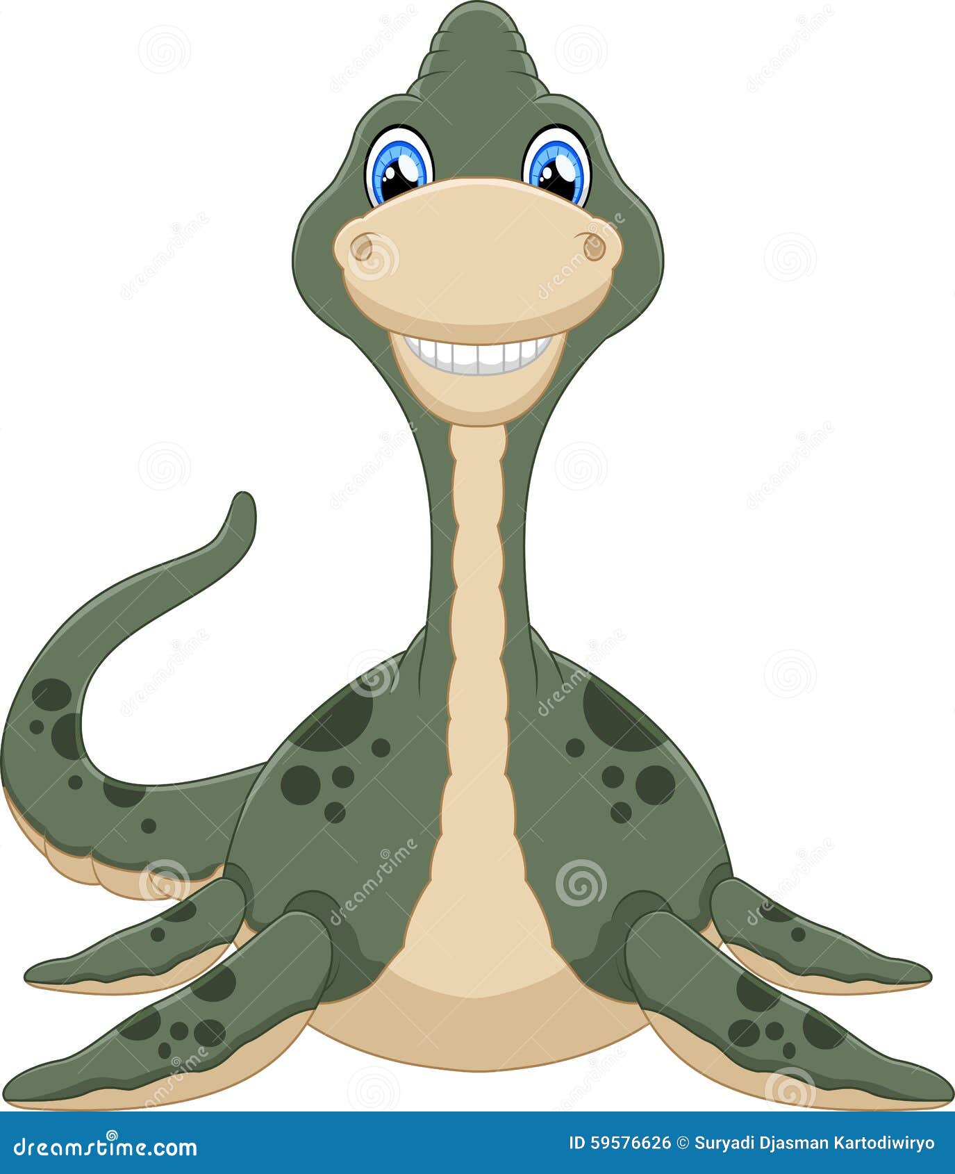 Cute plesiosaurus cartoon stock illustration. Illustration of animal ...